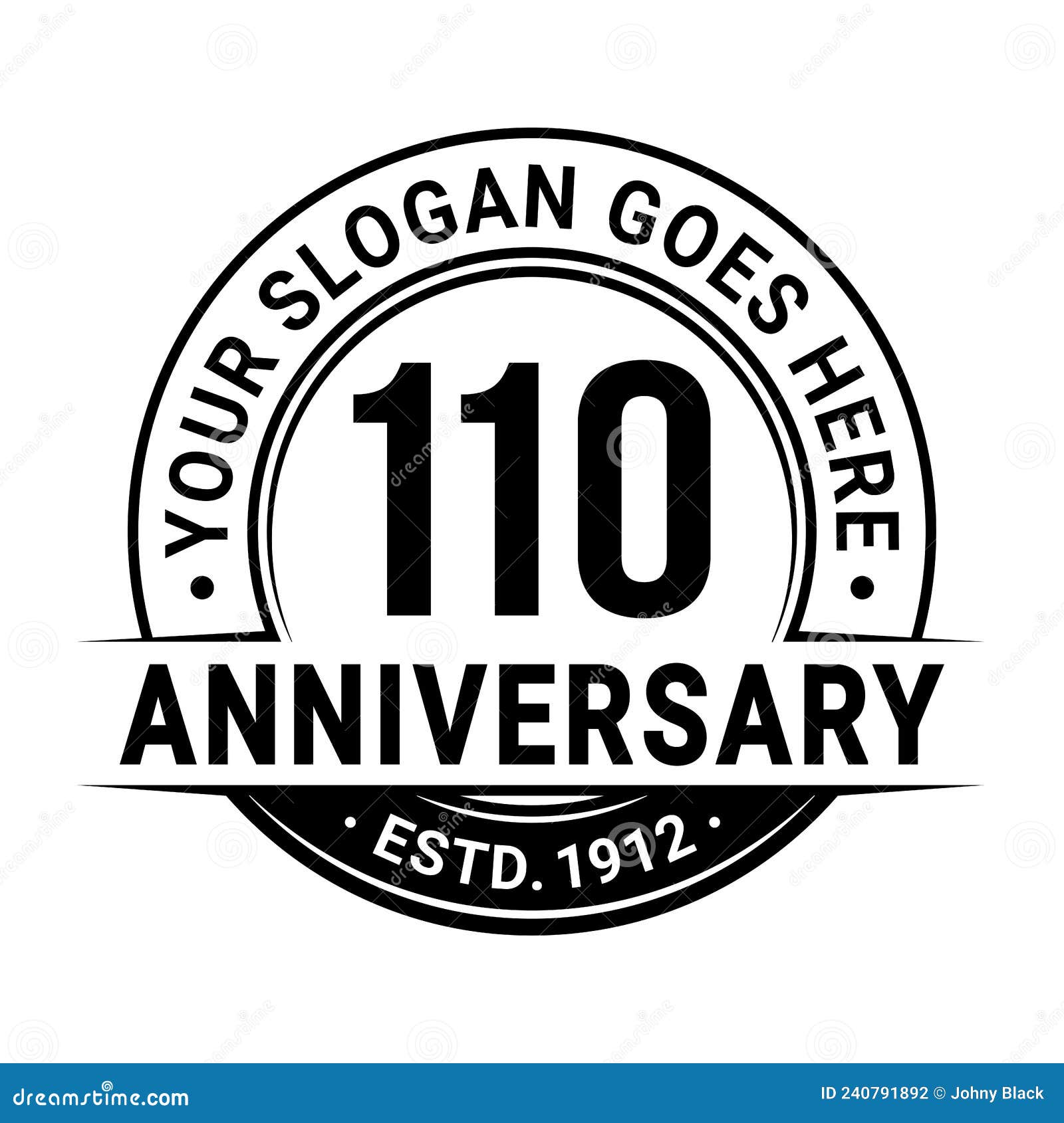 110 Years Anniversary. Anniversary Logo Design. Vector and Illustration ...