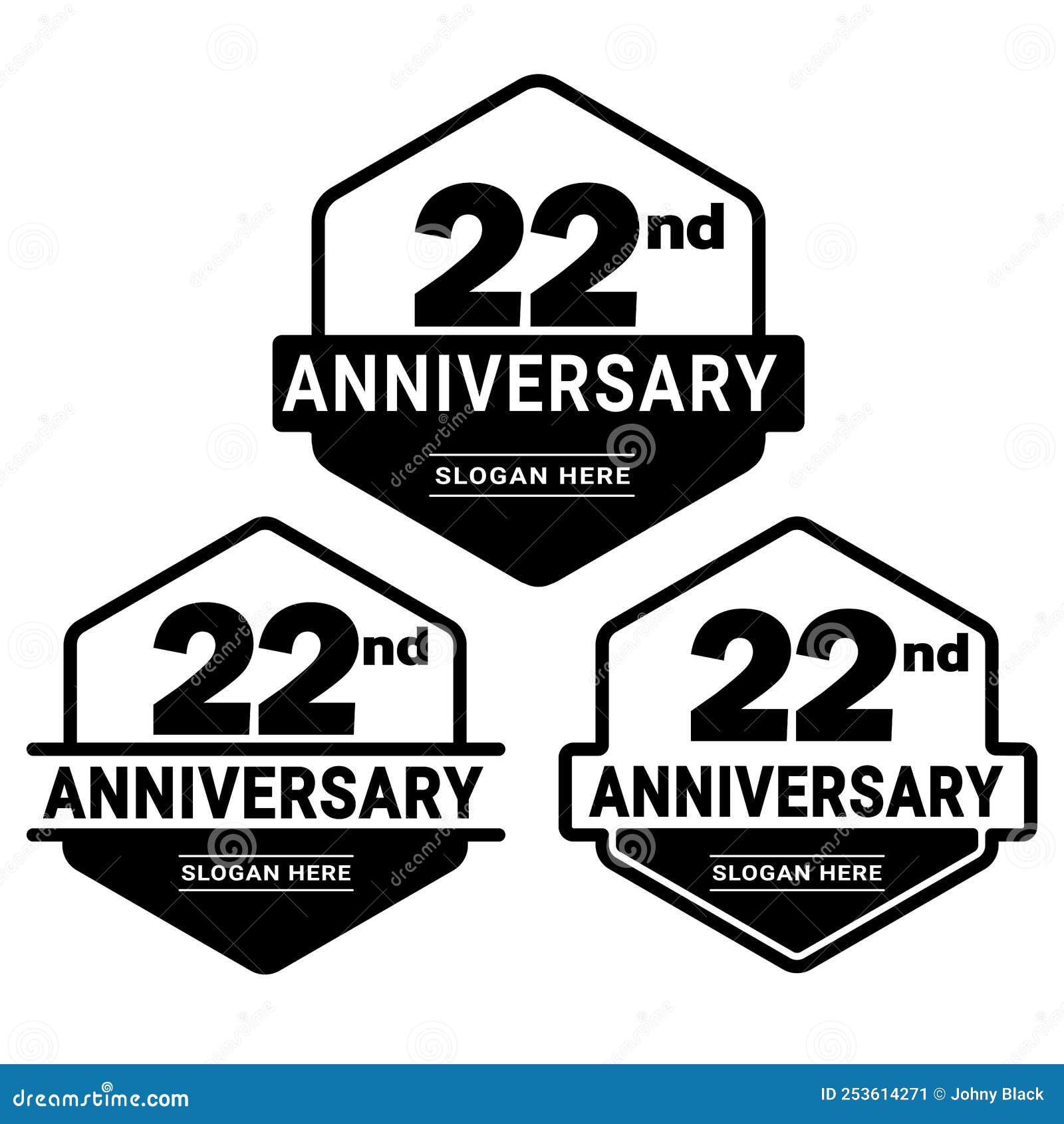 22 Years Anniversary Celebration Logotype. 22nd Anniversary Logo ...
