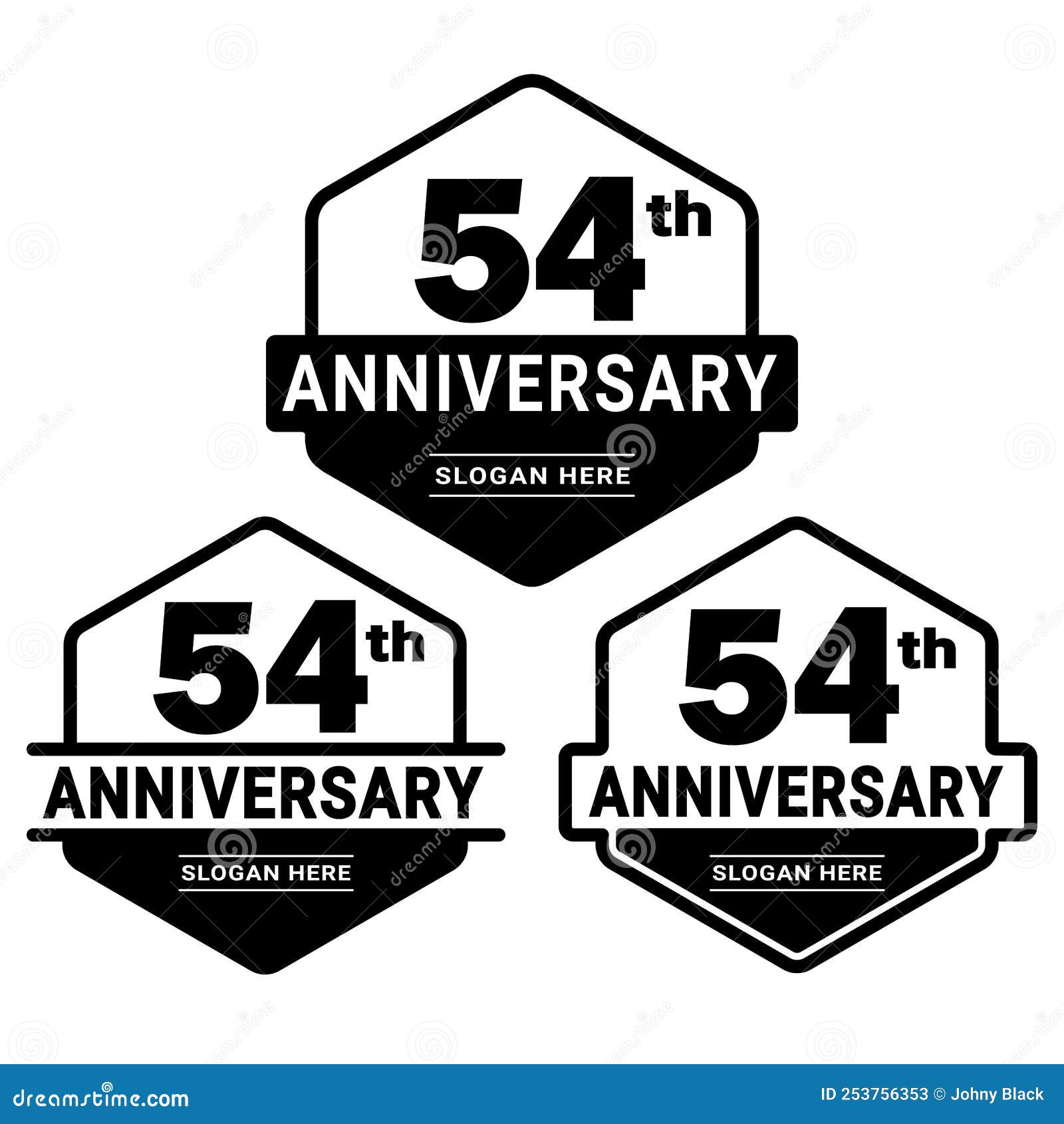 54 Years Anniversary Celebration Logotype. 54th Anniversary Logo ...