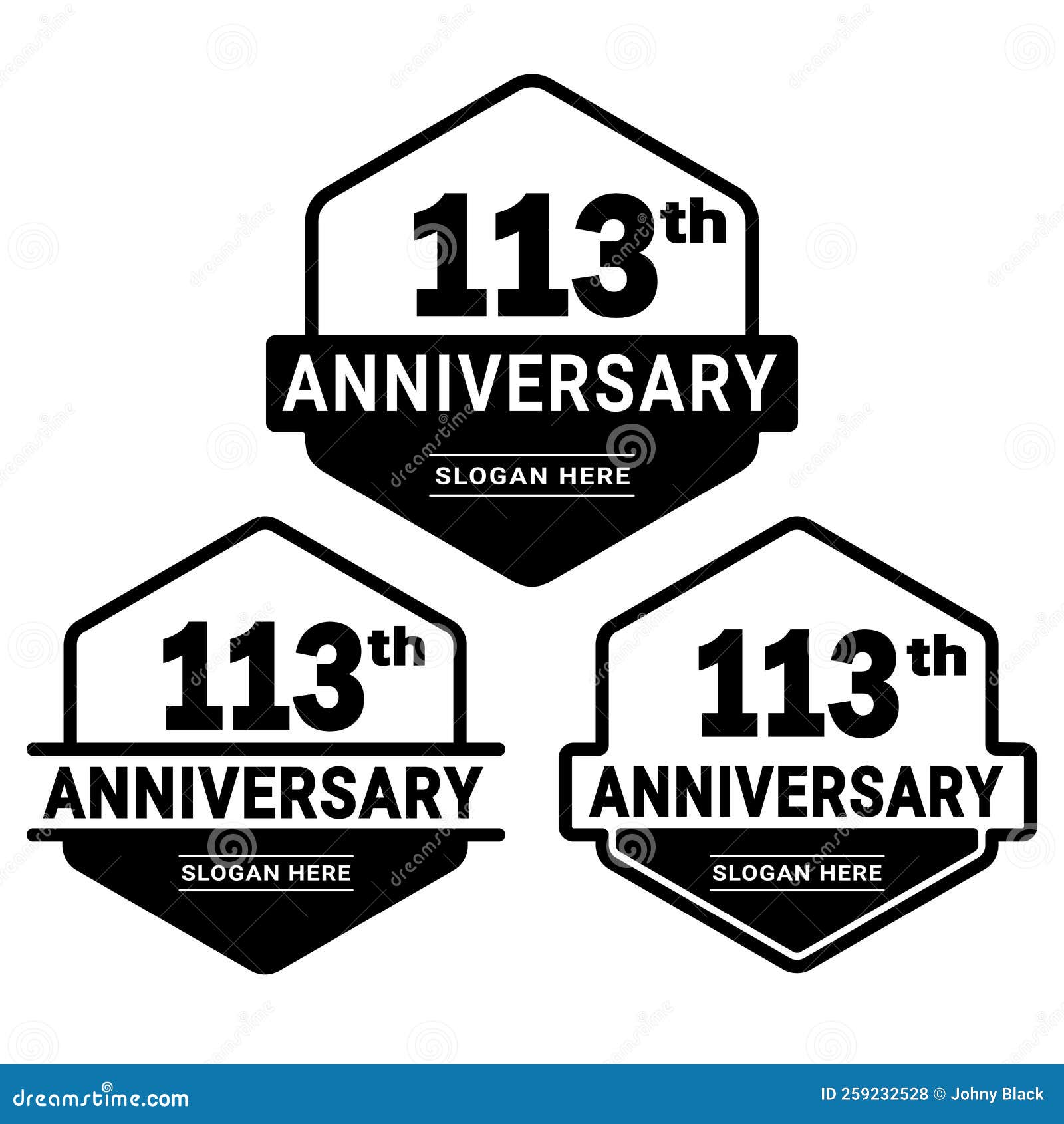 113 Years Anniversary Celebration Logotype. 113th Anniversary Logo ...