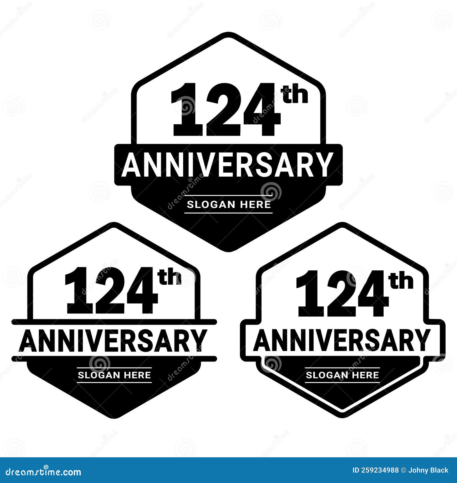 124 Years Anniversary Celebration Logotype. 124th Anniversary Logo ...