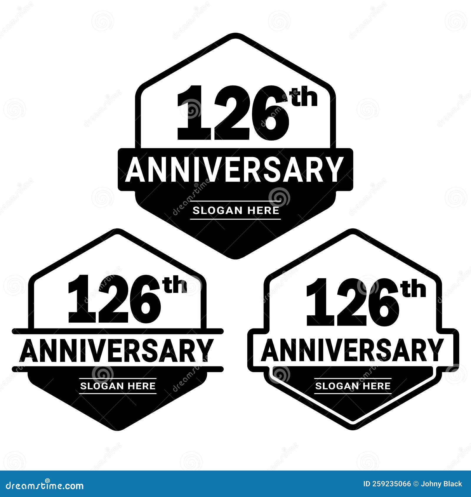 126 Years Anniversary Celebration Logotype. 126th Anniversary Logo ...