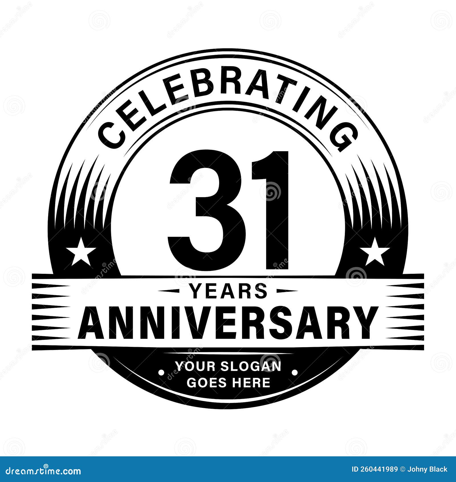 31 Years Anniversary Celebration Design Template. 31st Logo Vector ...