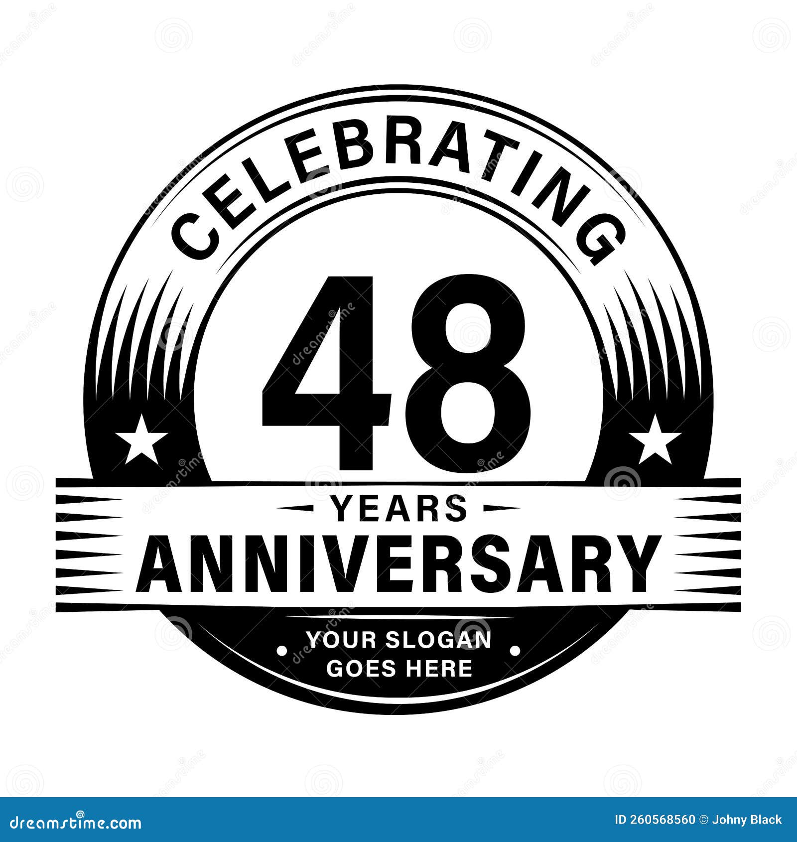 48 Years Anniversary Celebration Design Template. 48th Logo Vector ...