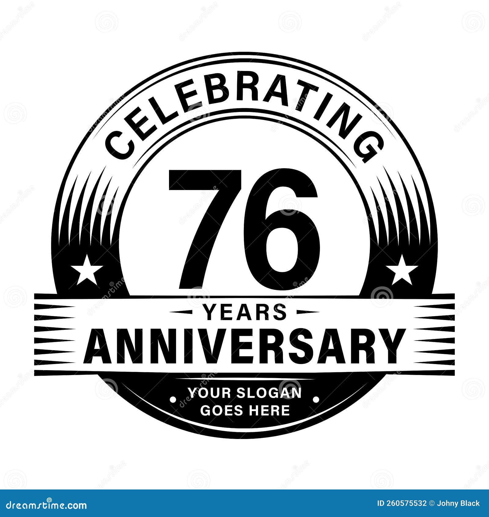 76 Years Anniversary Celebration Design Template. 76th Logo Vector ...