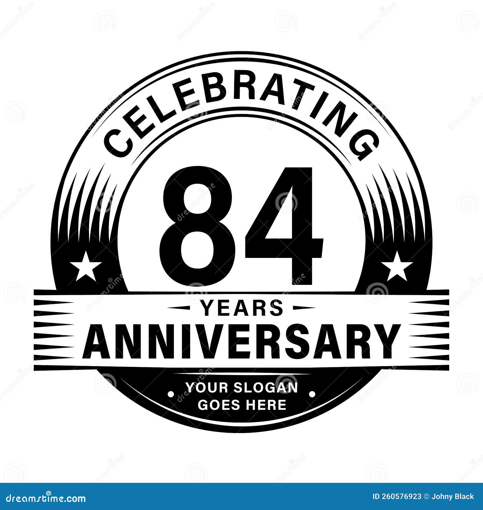 84 Years Anniversary Celebration Design Template. 84th Logo Vector ...