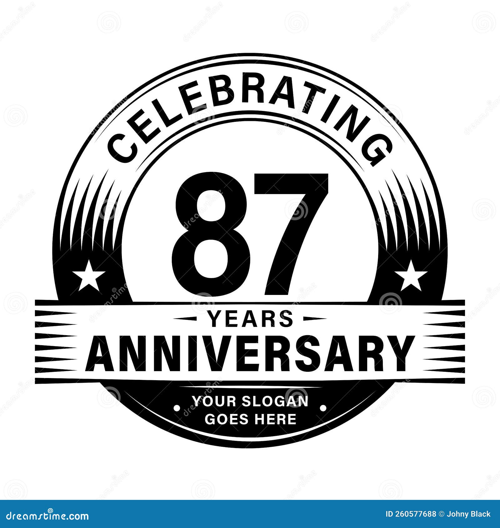 87 Years Anniversary Celebration Design Template. 87th Logo Vector ...