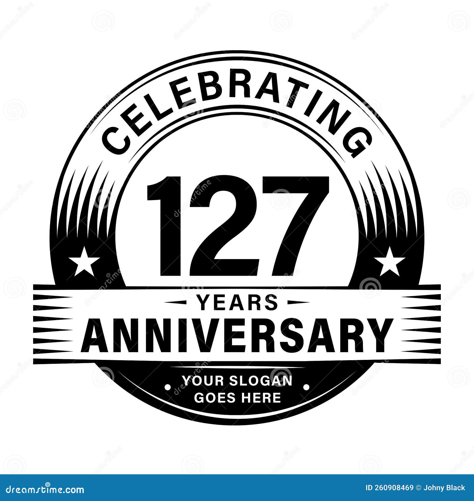 127 Years Anniversary Celebration Design Template. 127th Logo Vector ...
