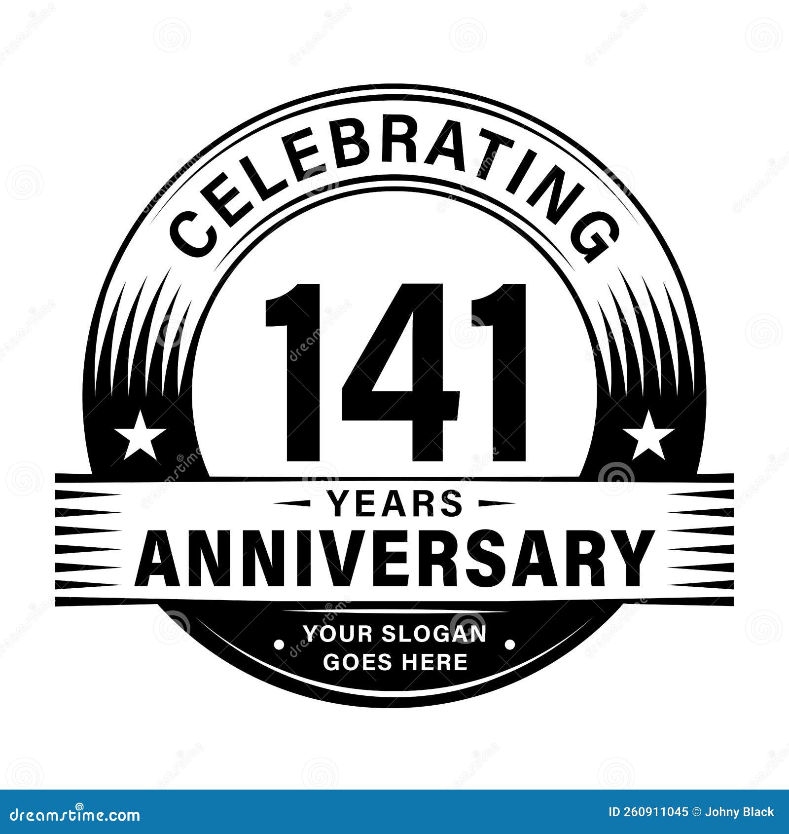 141 Years Anniversary Celebration Design Template. 141st Logo Vector ...