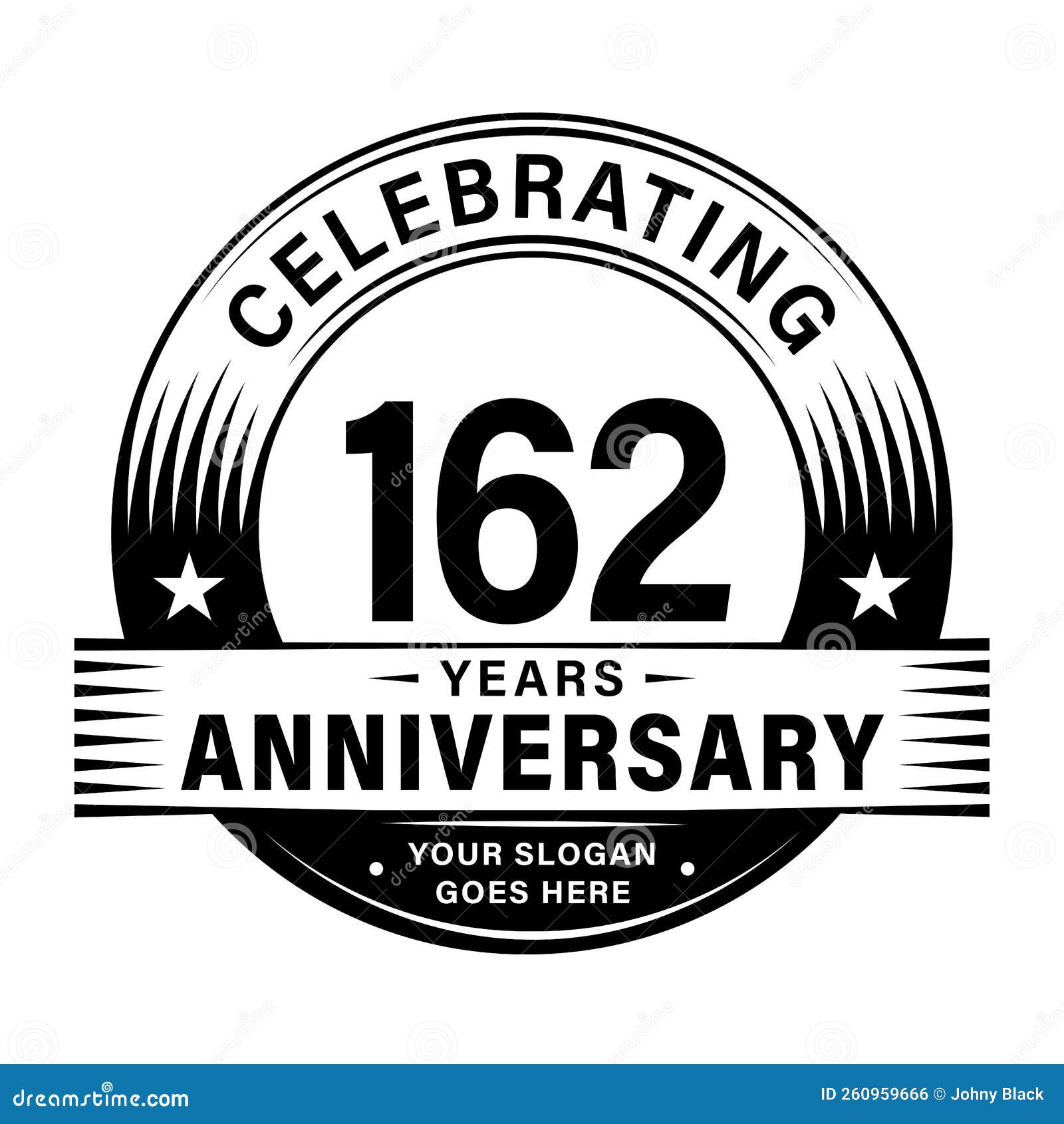 162 Years Anniversary Celebration Design Template. 162nd Logo Vector ...