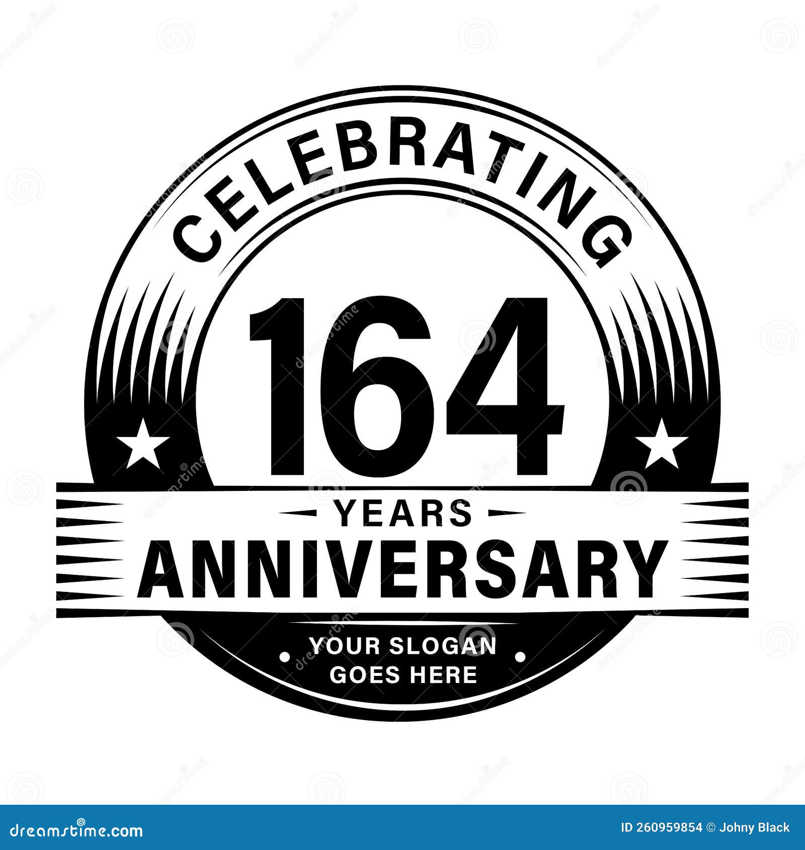 164 Years Anniversary Celebration Design Template. 164th Logo Vector ...