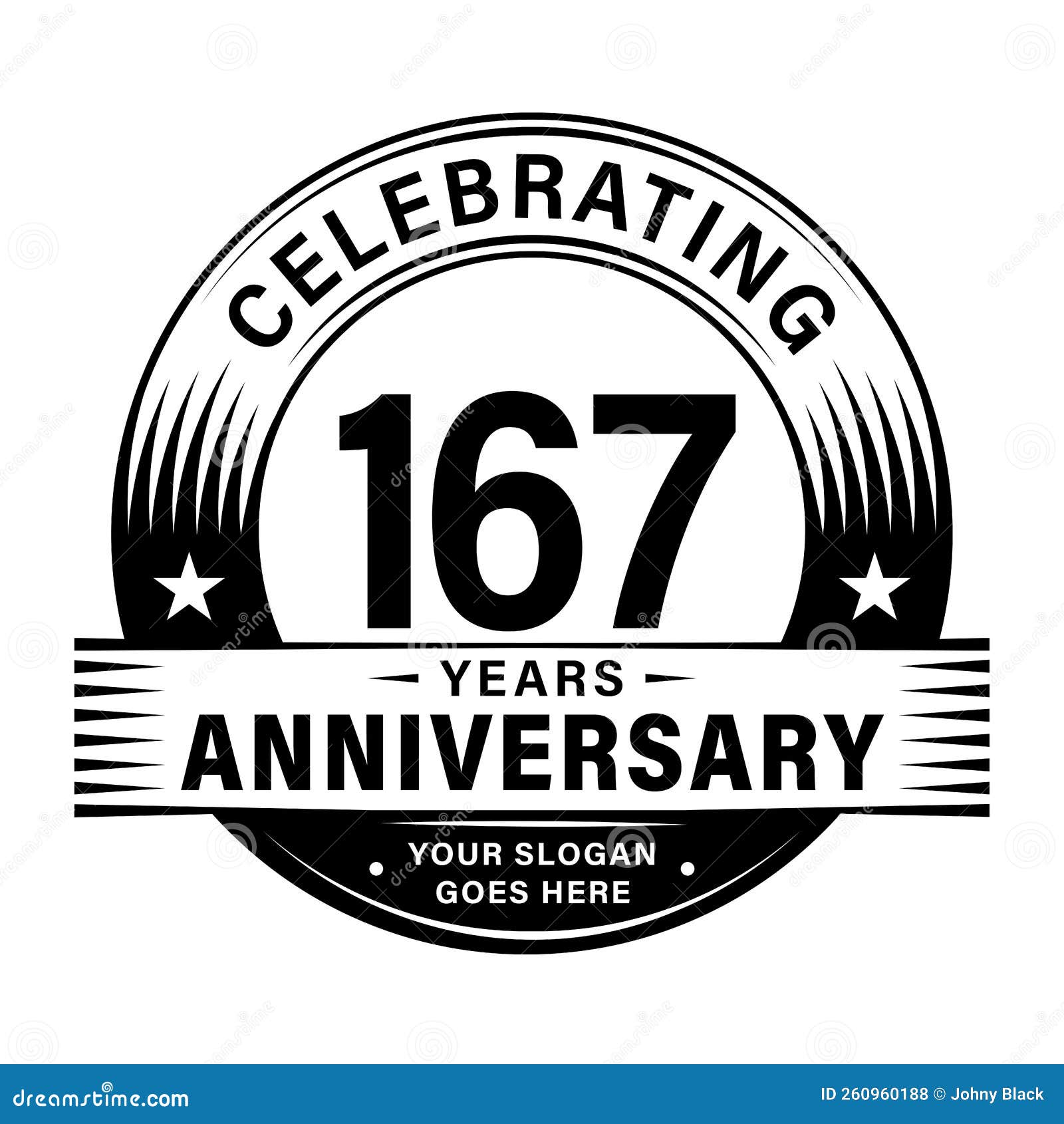 167 Years Anniversary Celebration Design Template. 167th Logo Vector ...