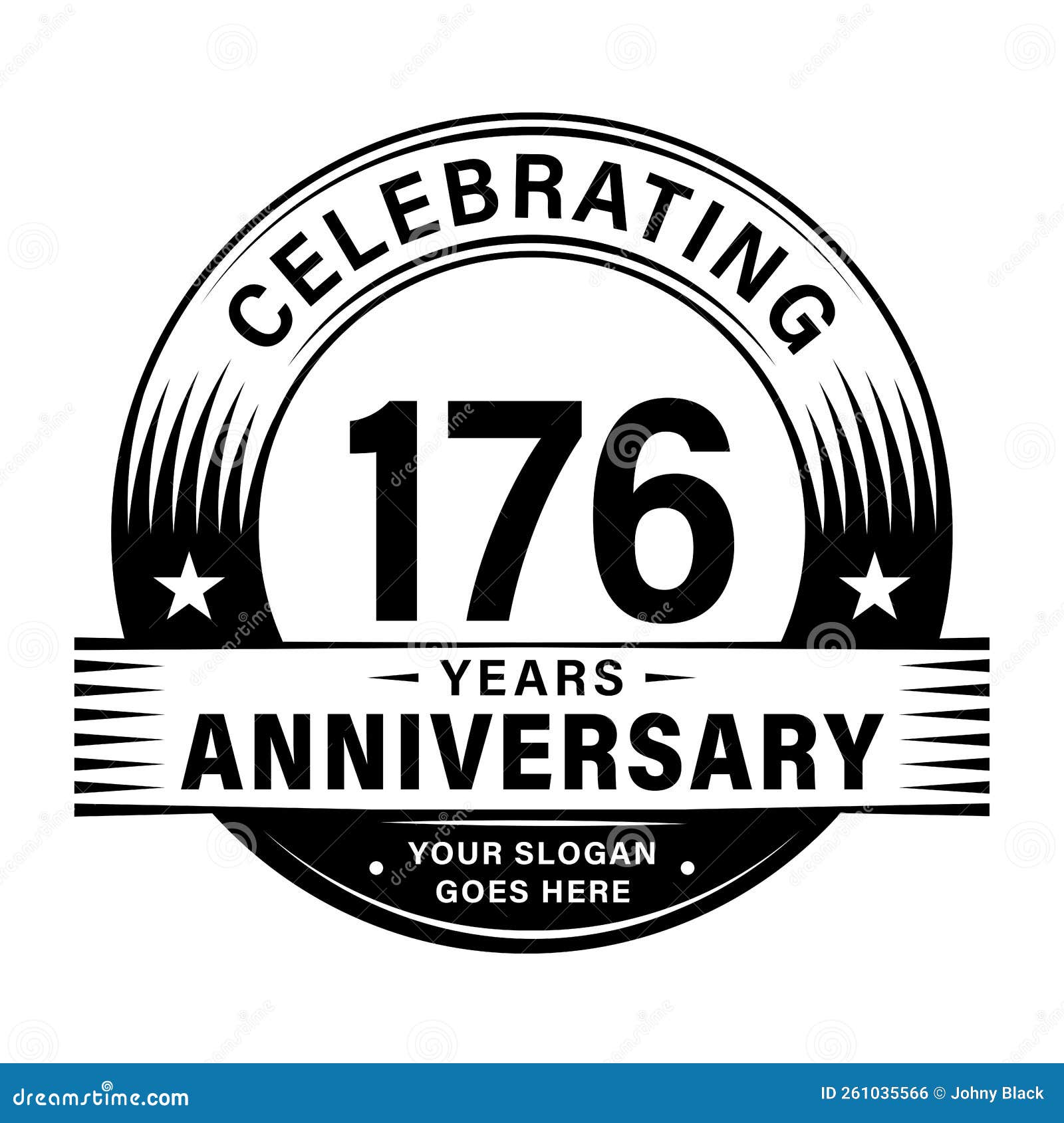 176 Years Anniversary Celebration Design Template. 176th Logo Vector ...
