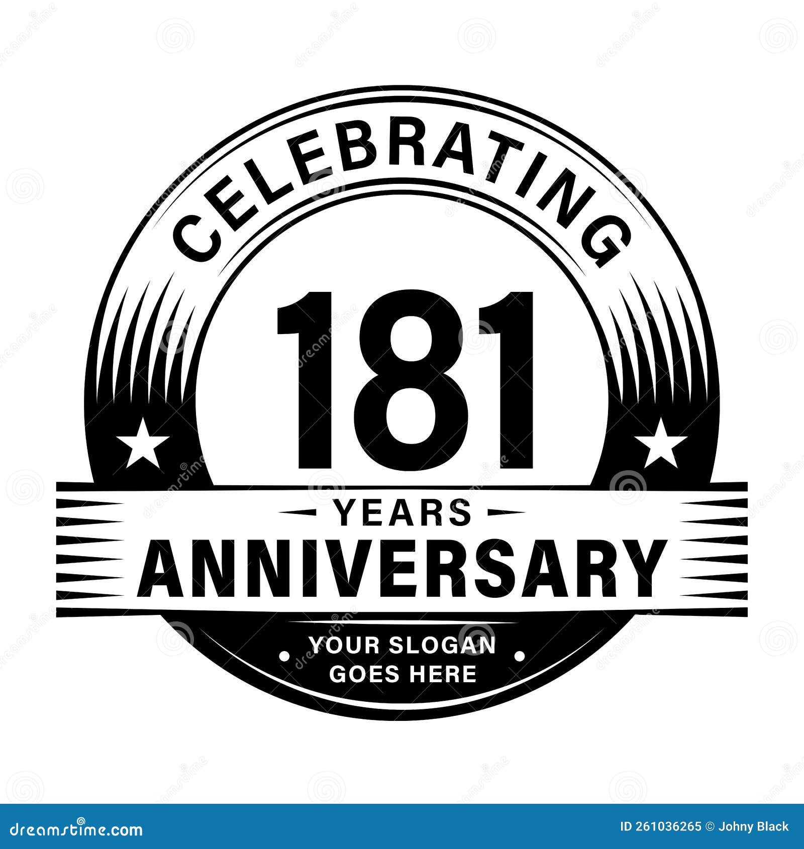 181 Years Anniversary Celebration Design Template. 181st Logo Vector ...