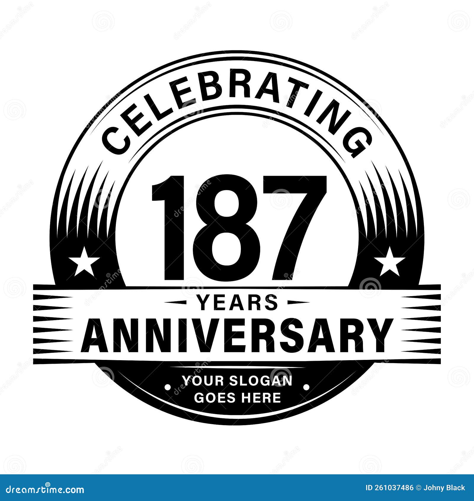 187 Years Anniversary Celebration Design Template. 187th Logo Vector ...
