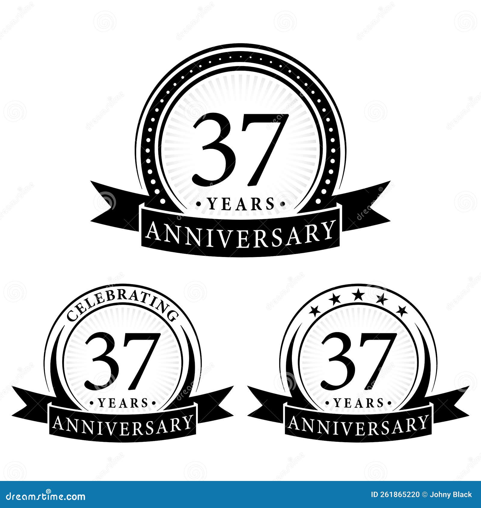 37 Years Anniversary Celebration Logotype. 37th Anniversary Logo ...