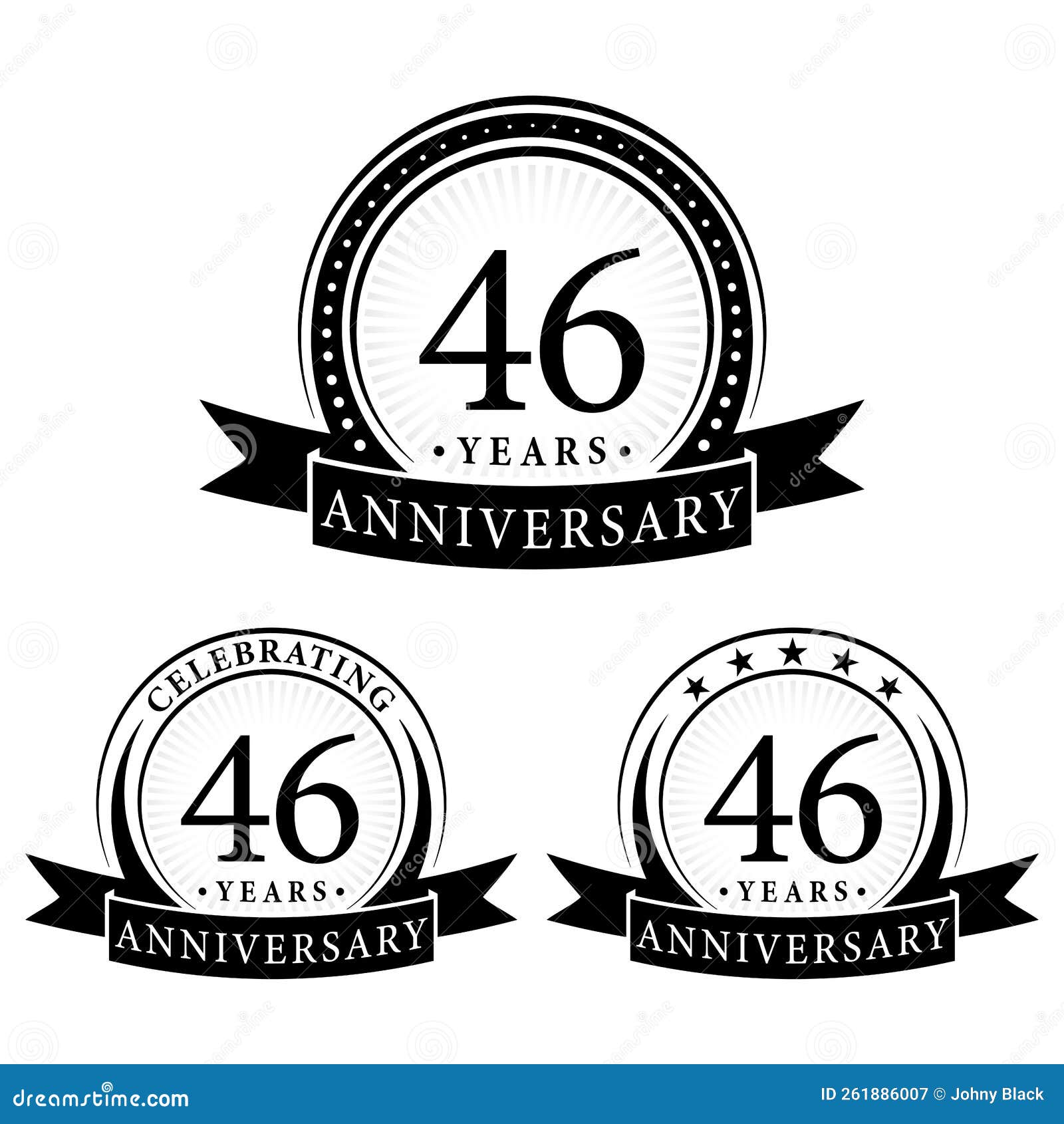 46 Years Anniversary Celebration Logotype. 46th Anniversary Logo ...