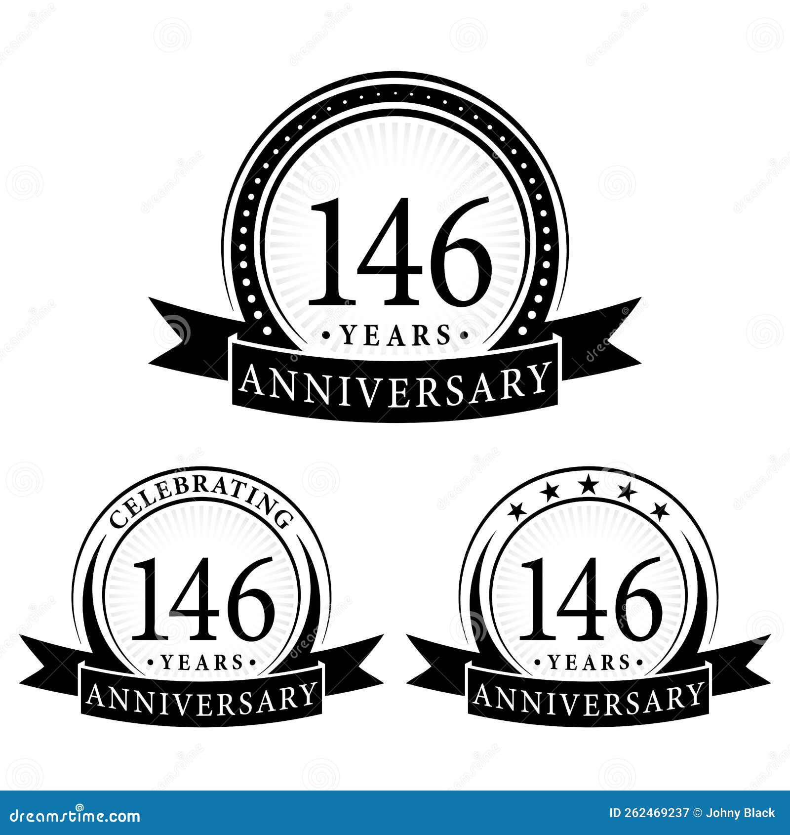 146 Years Anniversary Celebration Logotype. 146th Anniversary Logo ...