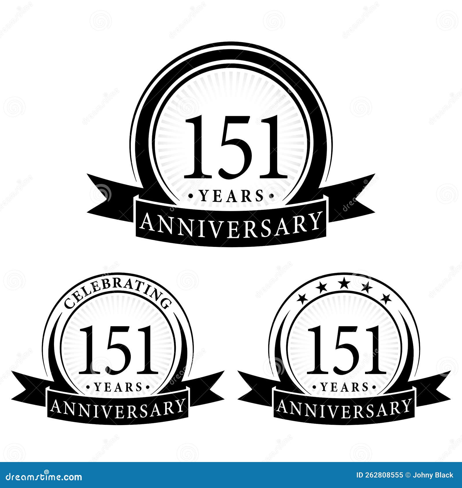 151 Years Anniversary Celebration Logotype. 151st Anniversary Logo ...