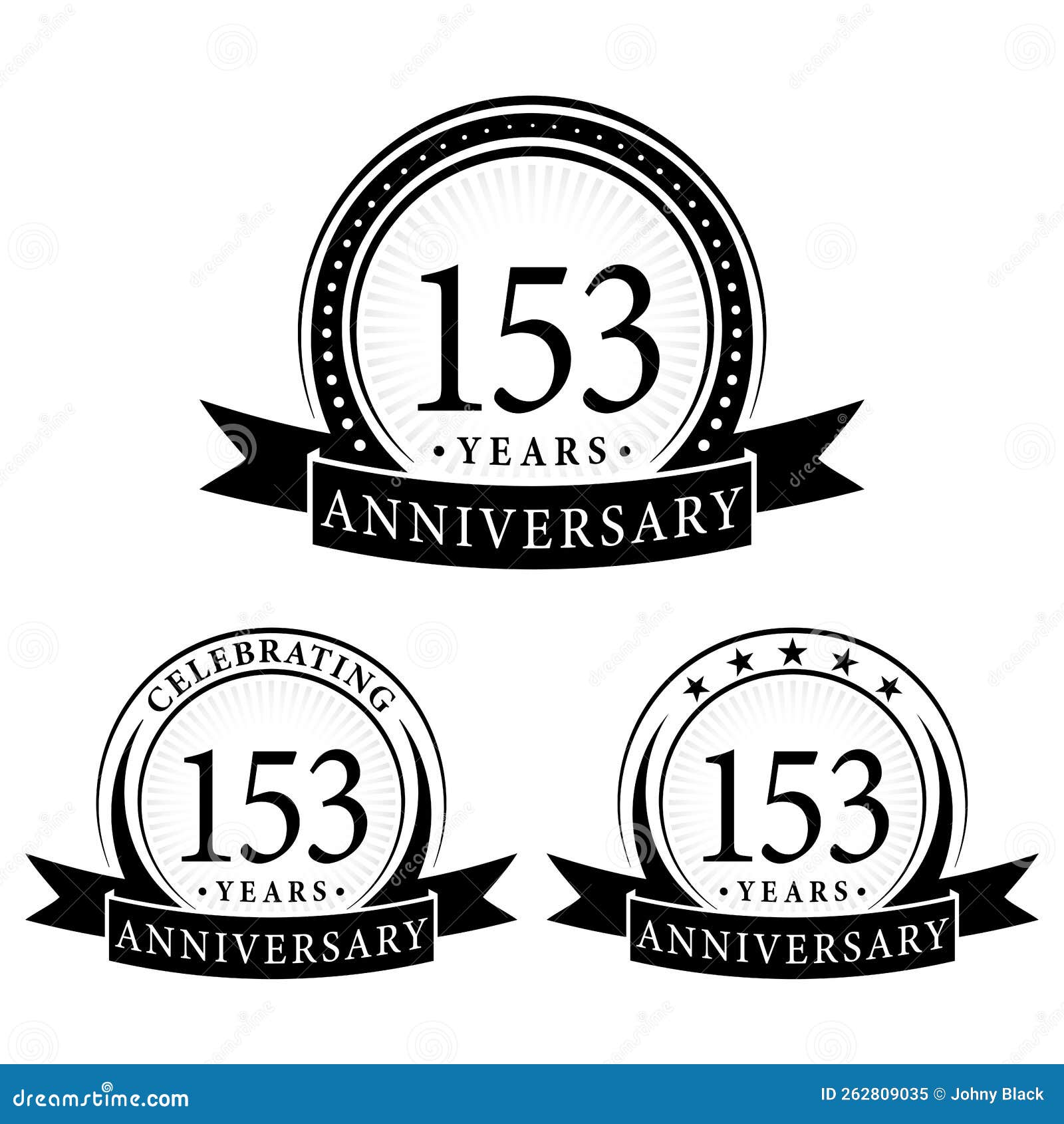 153 Years Anniversary Celebration Logotype. 153rd Anniversary Logo ...