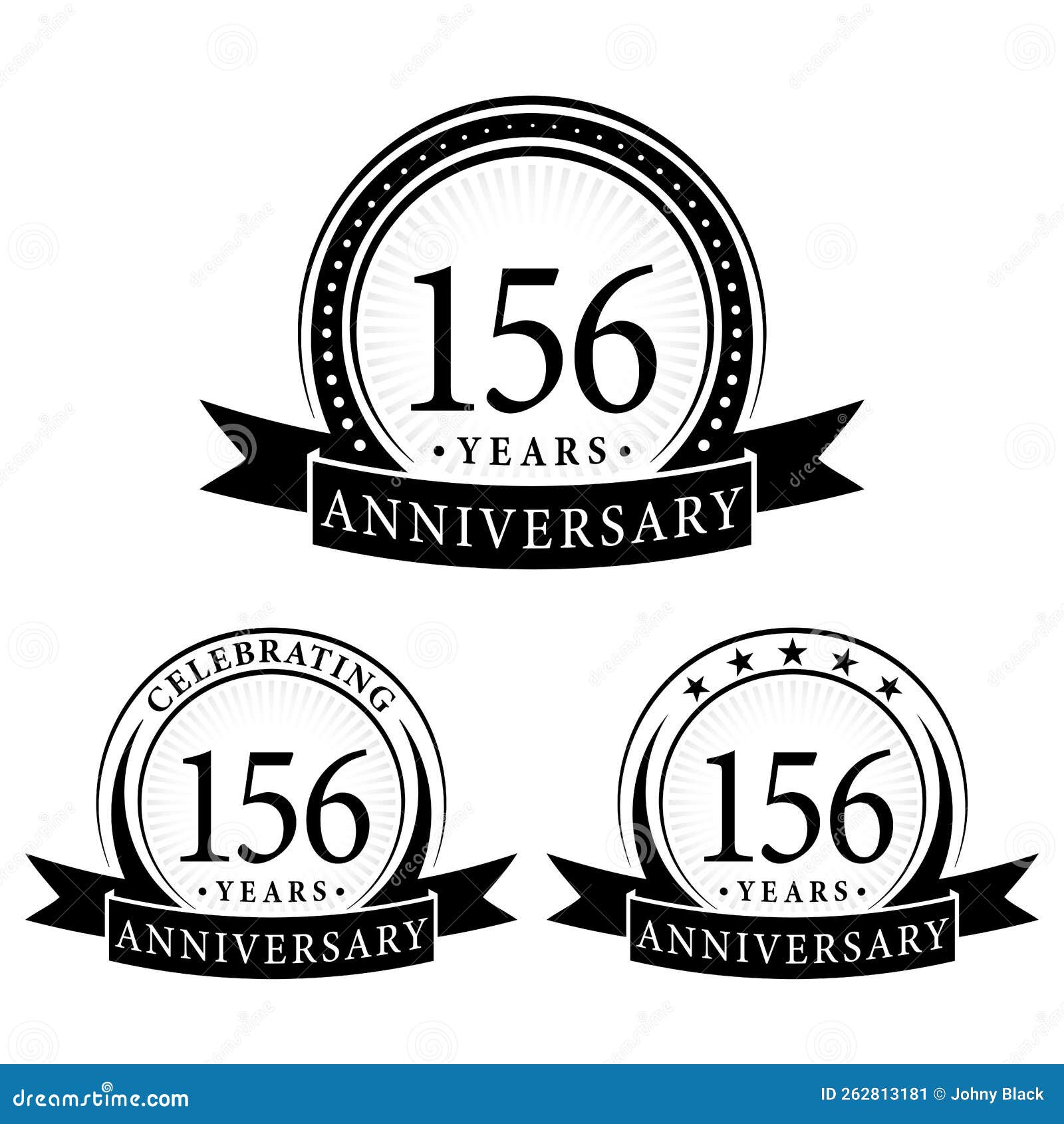 156 Years Anniversary Celebration Logotype. 156th Anniversary Logo ...