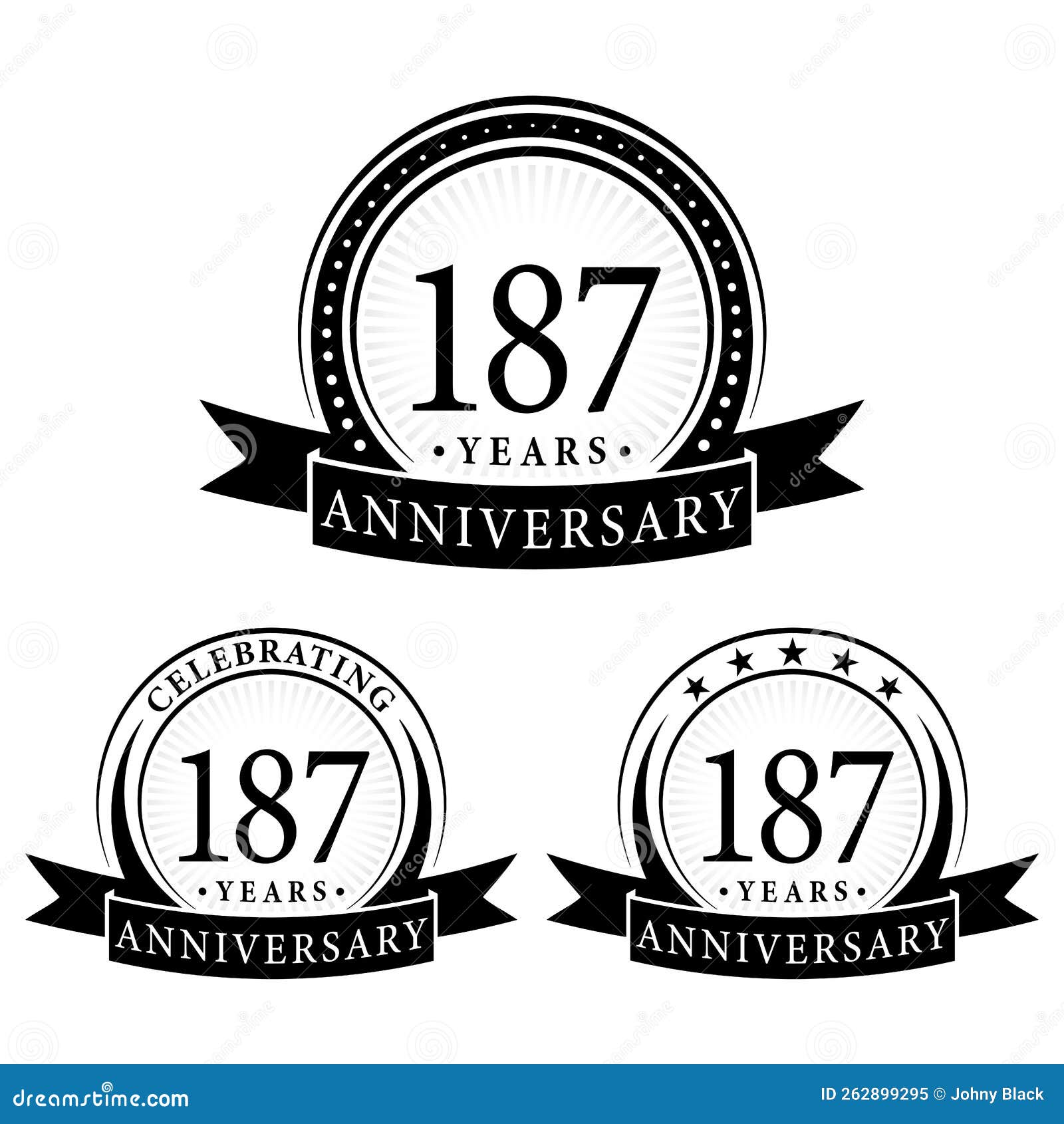 187 Years Anniversary Celebration Logotype. 187th Anniversary Logo ...