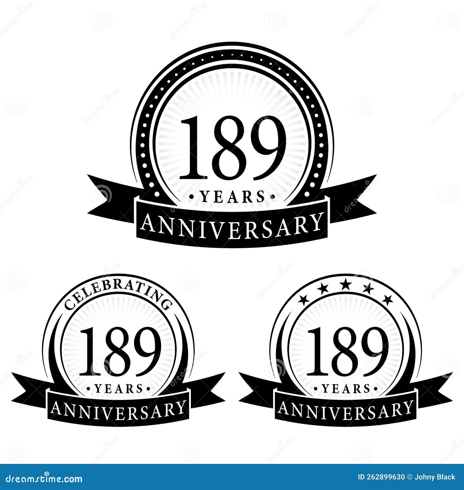 189 Years Anniversary Celebration Logotype. 189th Anniversary Logo ...