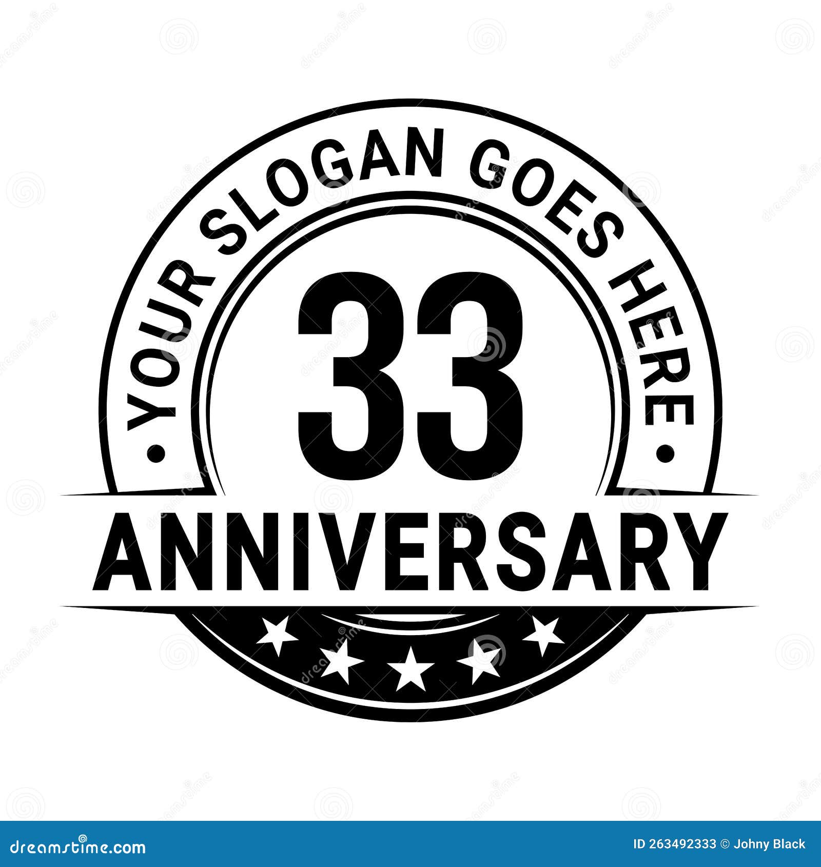 33 Years Anniversary. 33rd Anniversary Logo Design Template. Vector and ...