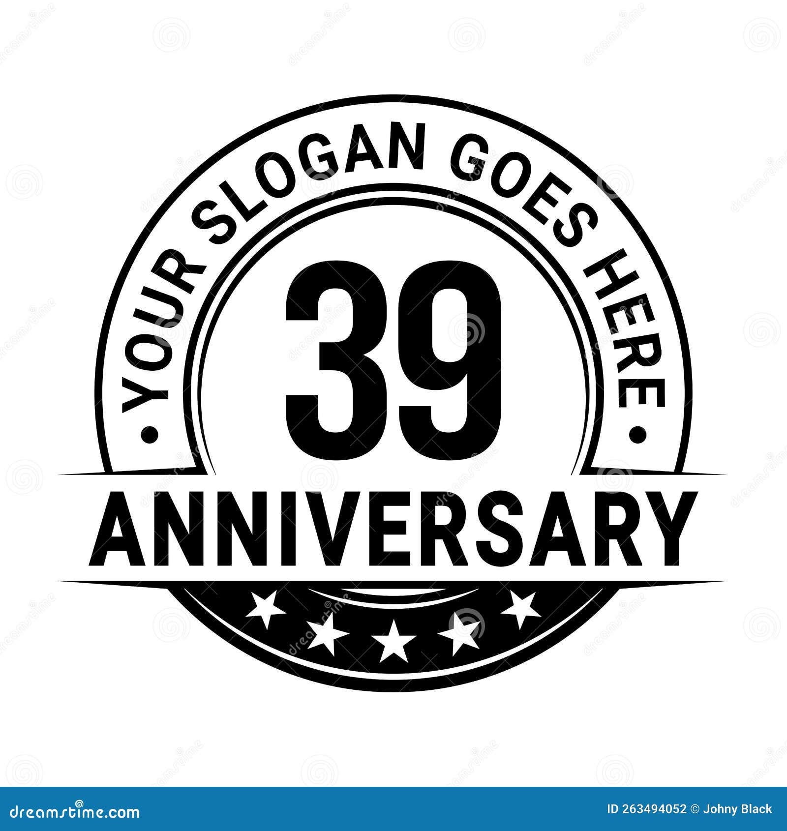 39 Years Anniversary. 39th Anniversary Logo Design Template. Vector and ...