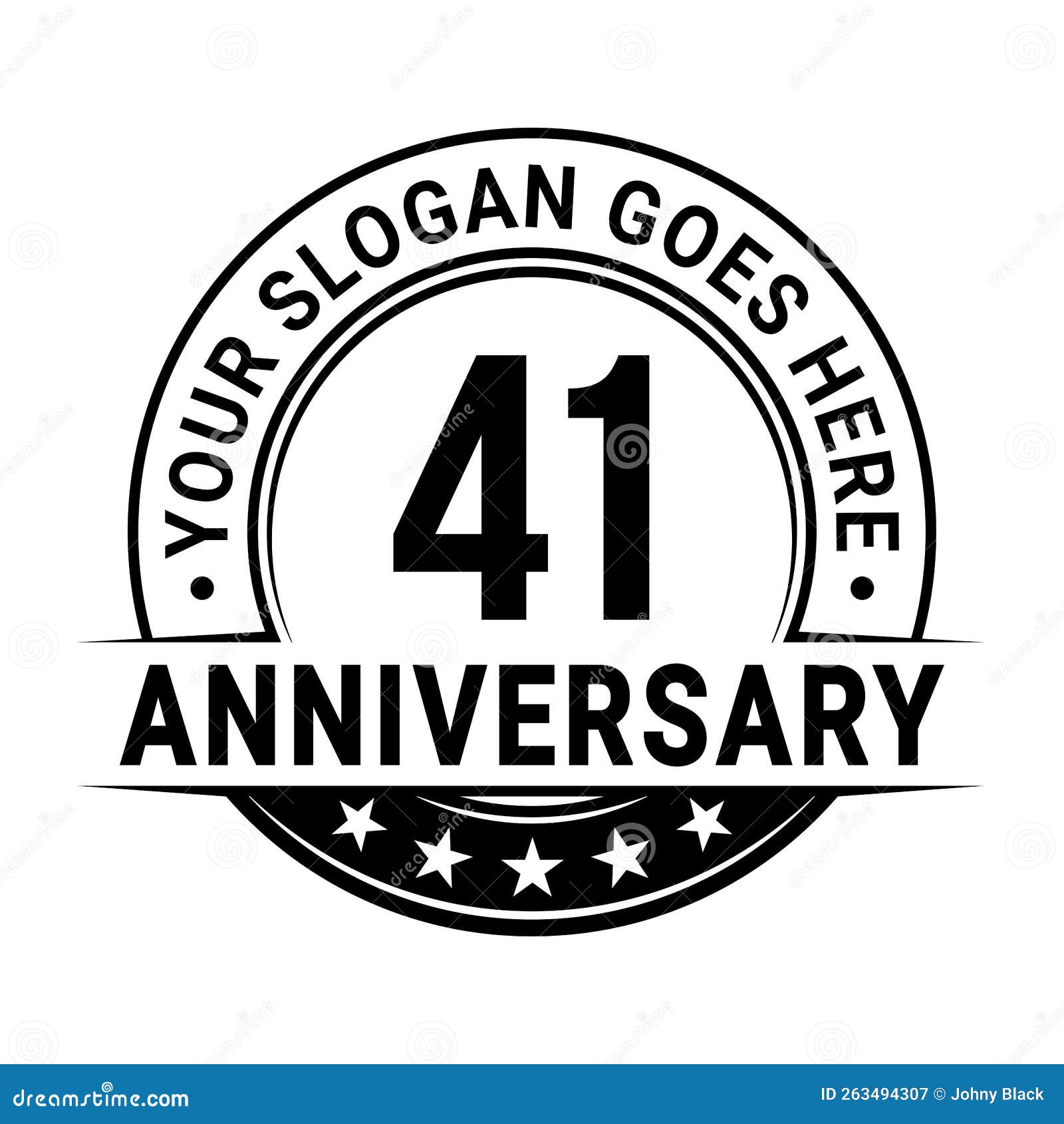 41 Years Anniversary. 41st Anniversary Logo Design Template. Vector and ...