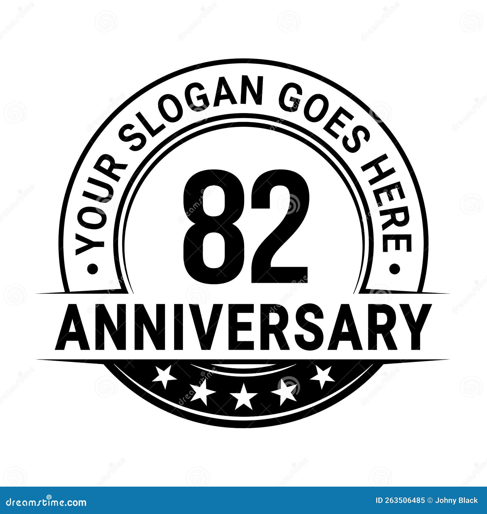 82 Years Anniversary. 82nd Anniversary Logo Design Template. Vector and ...