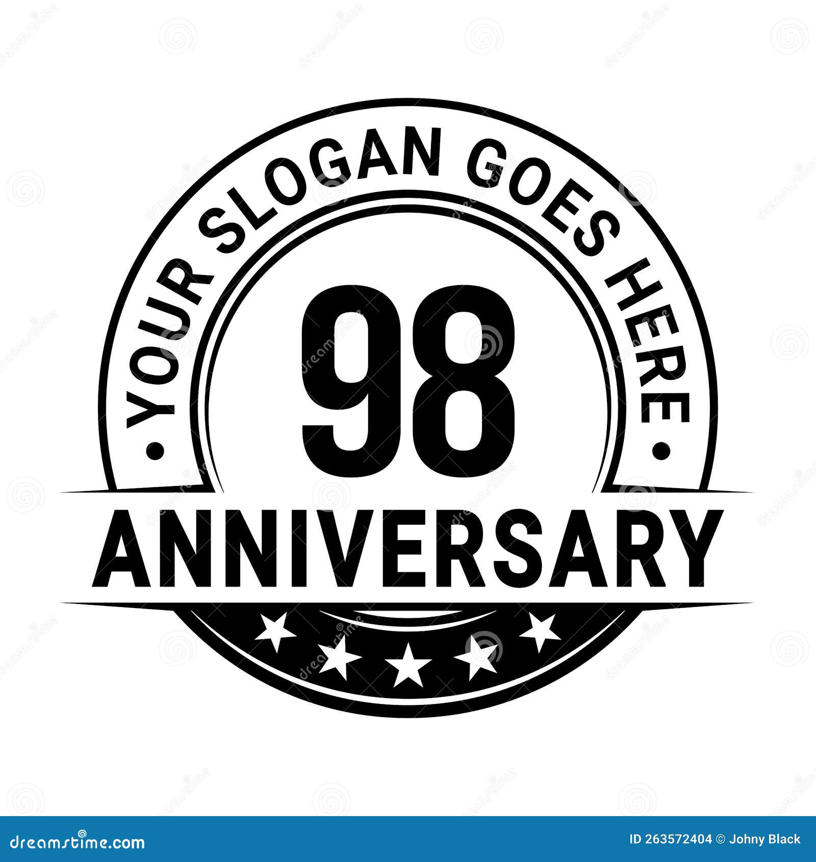 98 Years Anniversary. 98th Anniversary Logo Design Template. Vector and ...