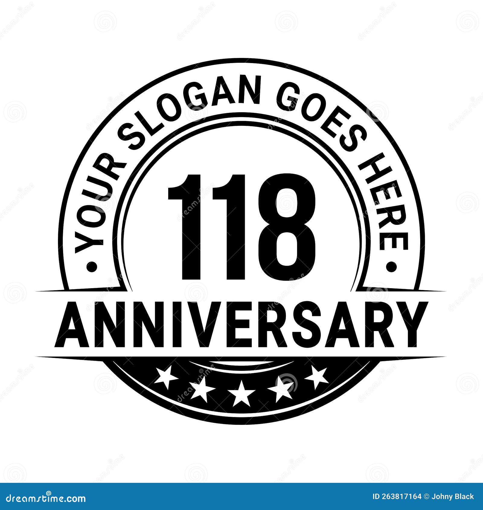 118 Years Anniversary. 118th Anniversary Logo Design Template. Vector ...