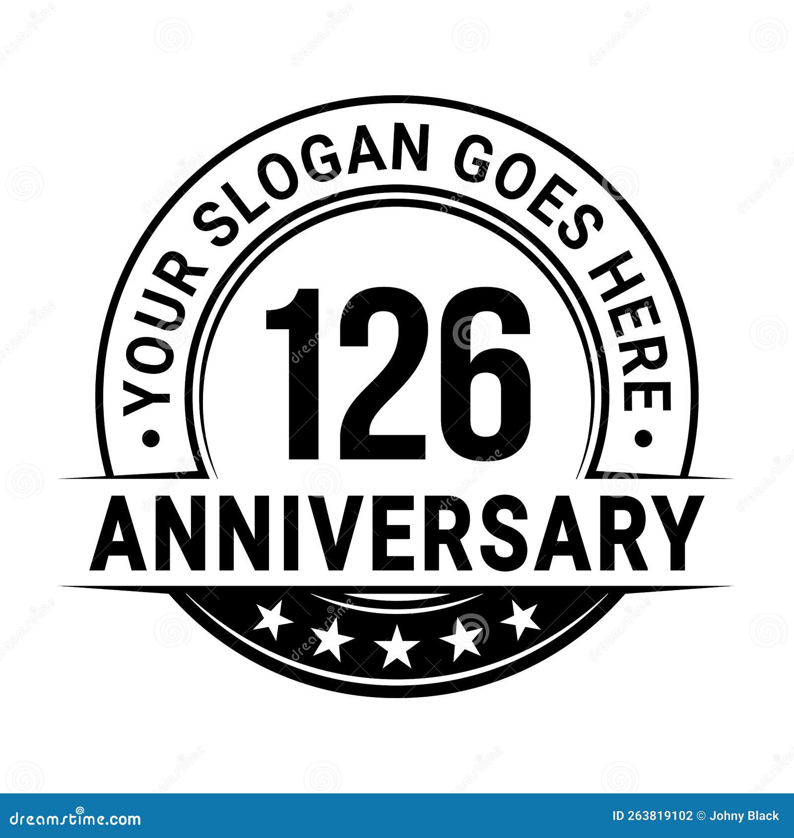 126 Years Anniversary. 126th Anniversary Logo Design Template. Vector ...