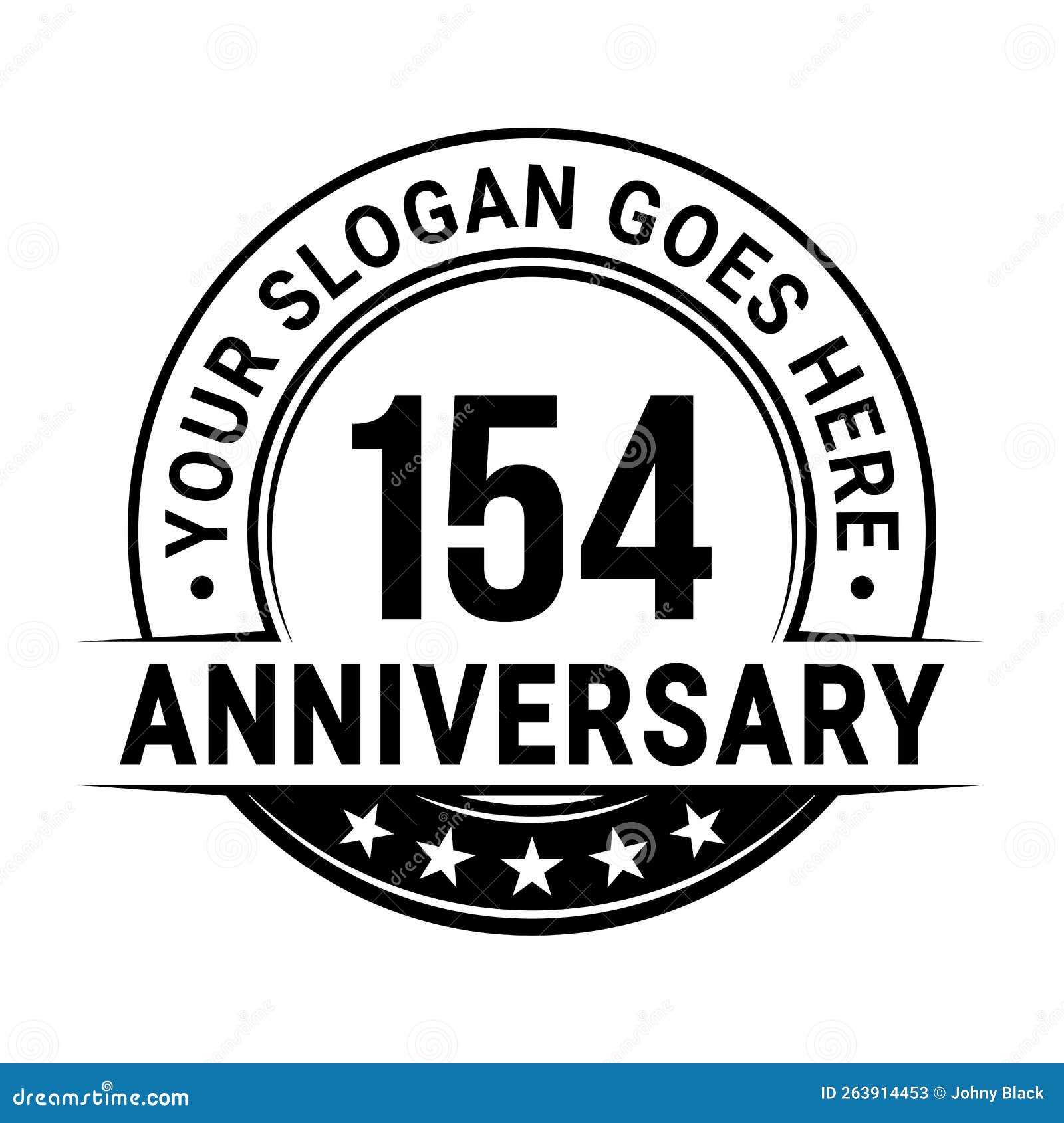 154 Years Anniversary. 154th Anniversary Logo Design Template. Vector ...