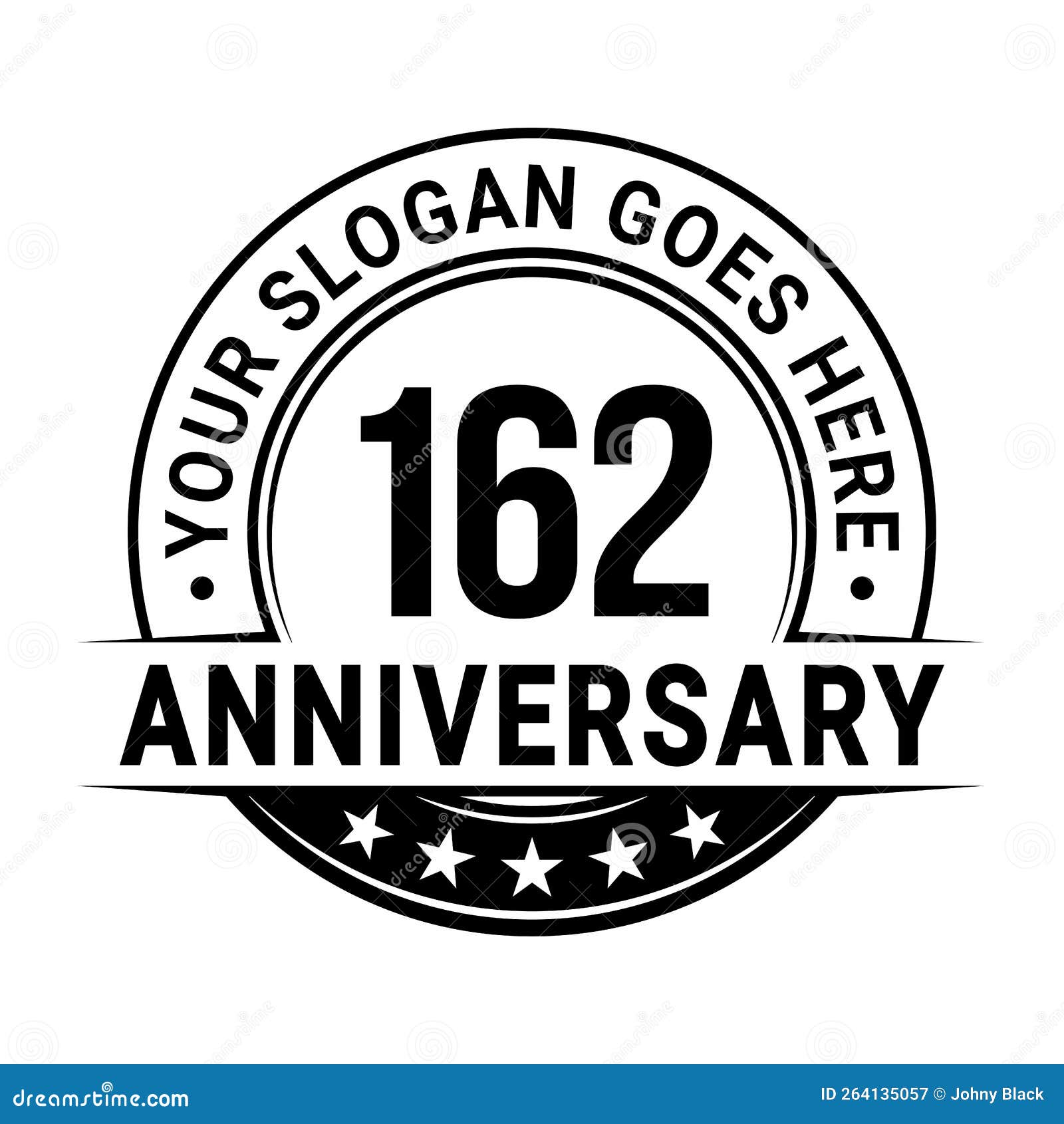 162 Years Anniversary. 162nd Anniversary Logo Design Template. Vector ...