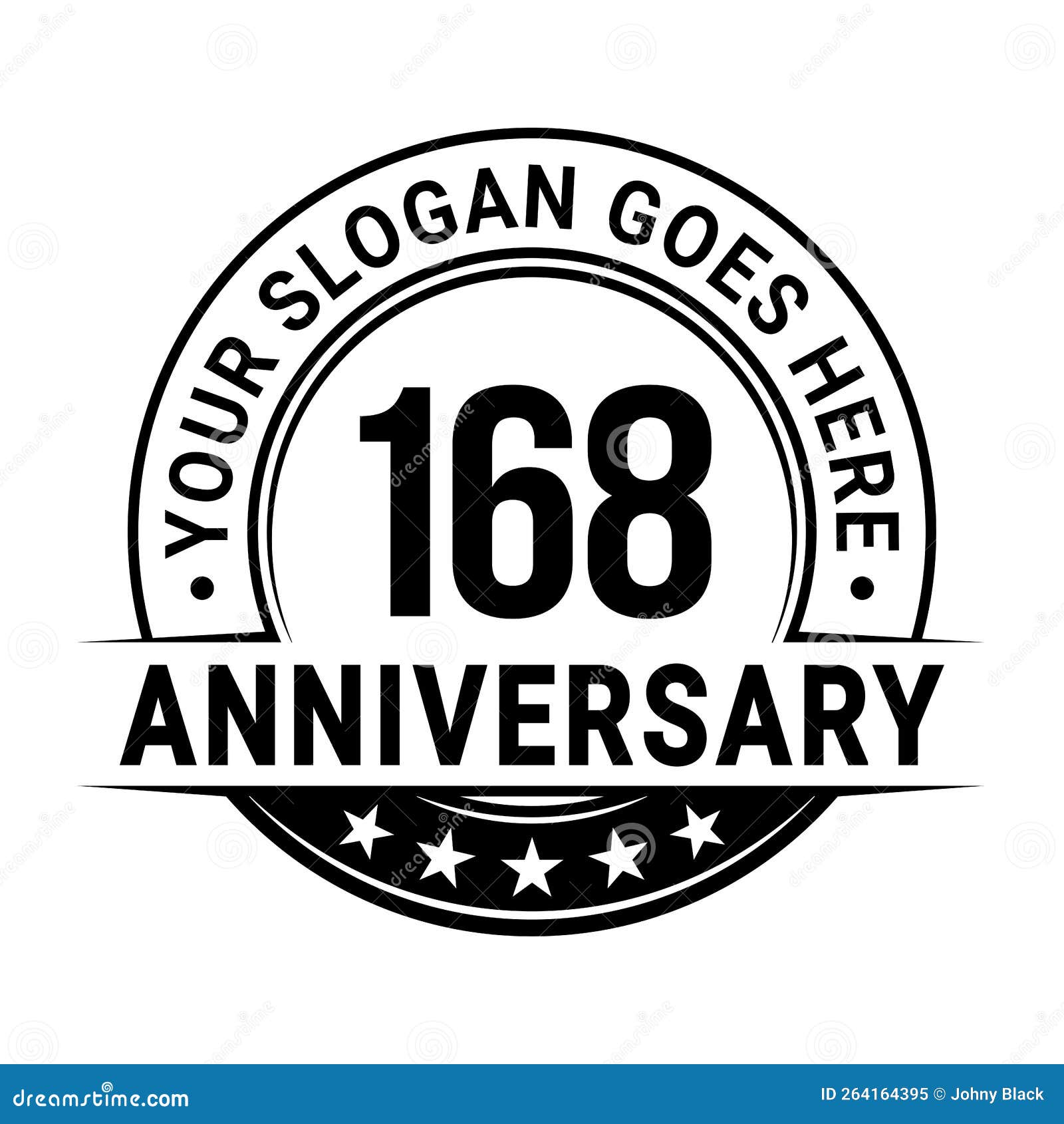 168 Years Anniversary. 168th Anniversary Logo Design Template. Vector ...