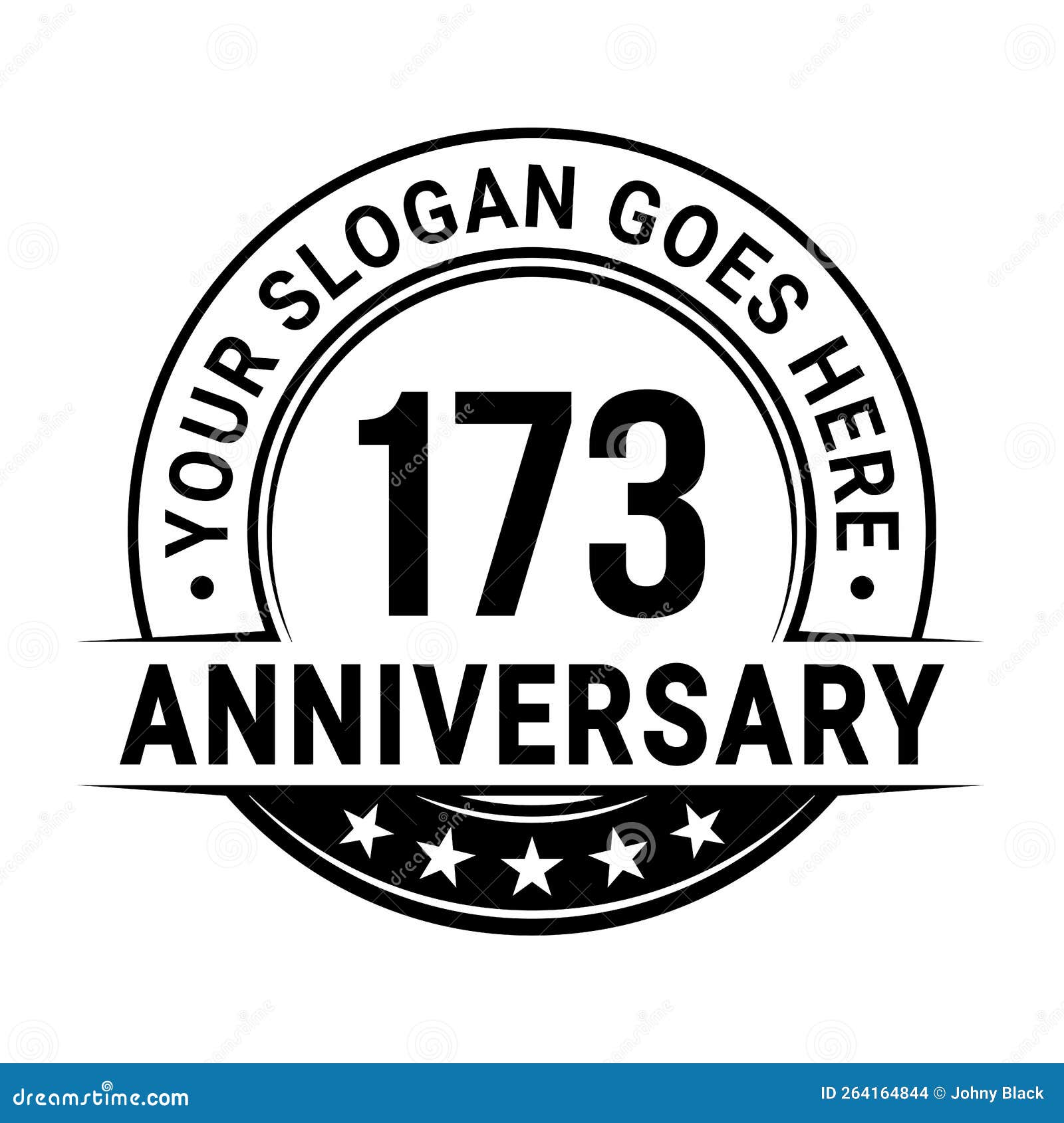 173 Years Anniversary. 173rd Anniversary Logo Design Template. Vector ...