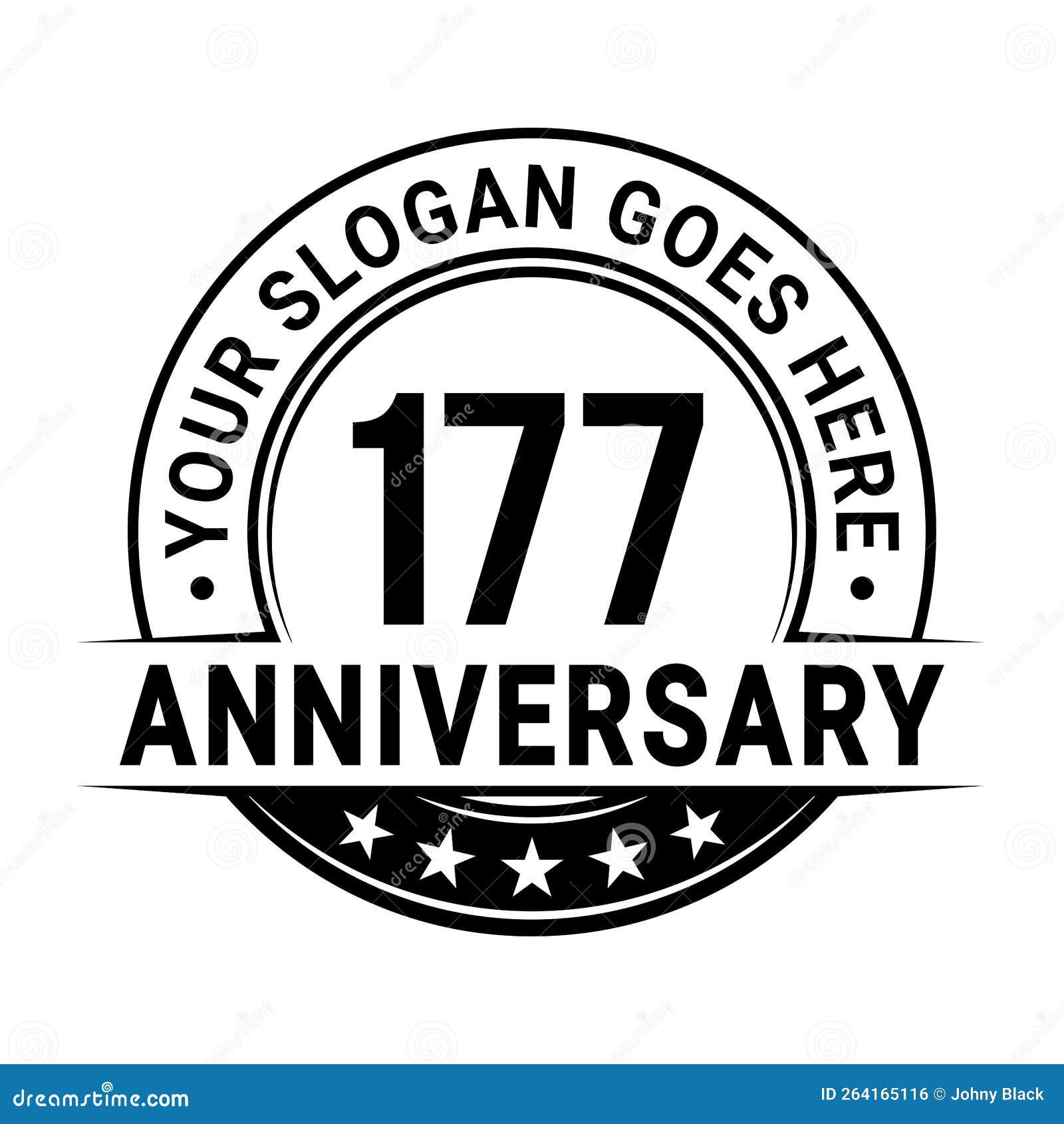 177 Years Anniversary. 177th Anniversary Logo Design Template. Vector ...