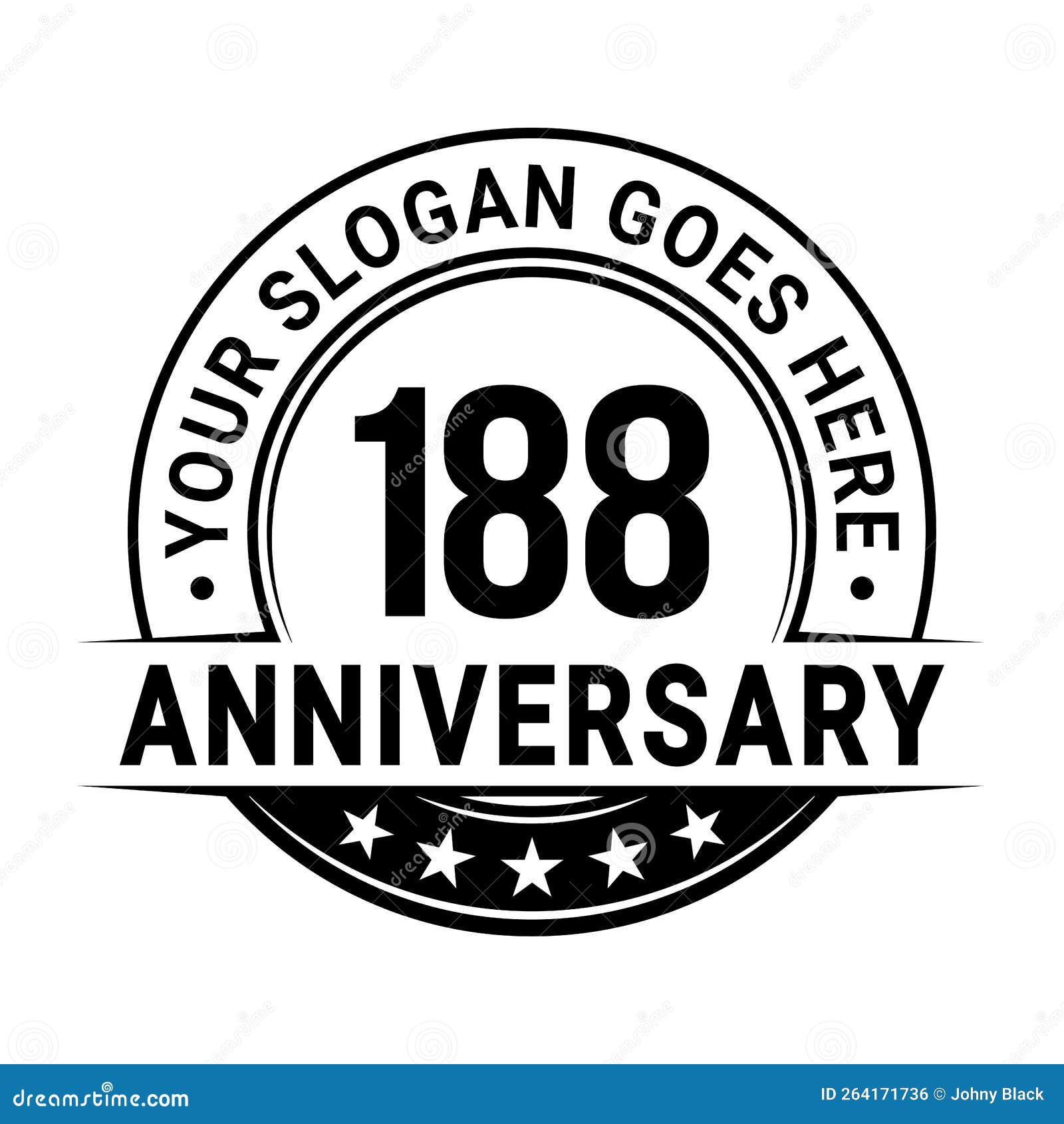 188 Years Anniversary. 188th Anniversary Logo Design Template. Vector ...