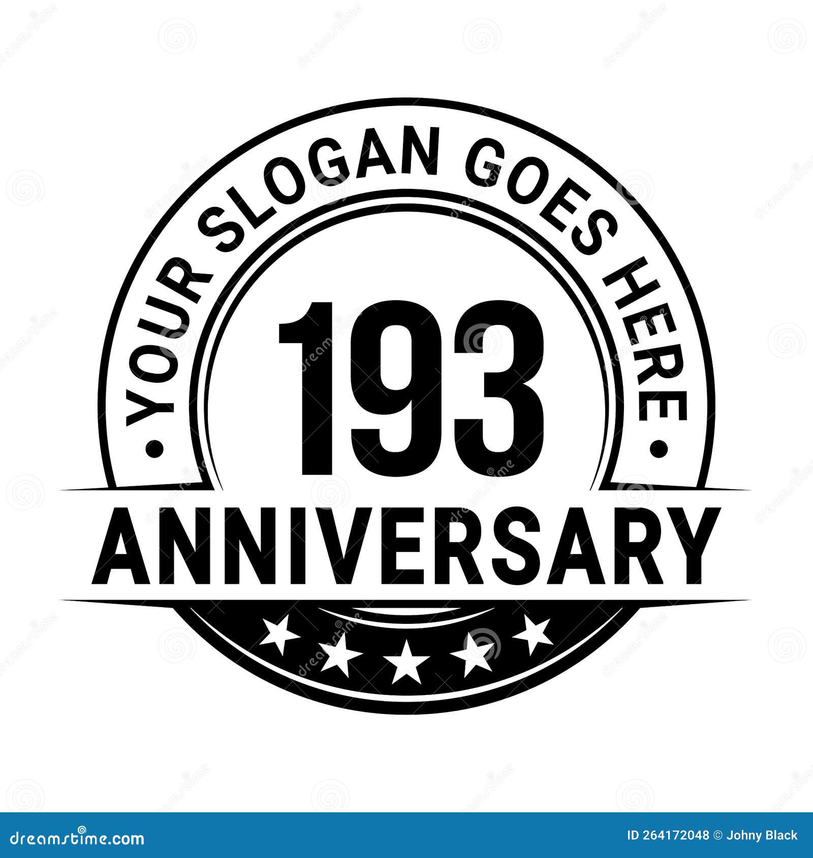 193 Years Anniversary. 193rd Anniversary Logo Design Template. Vector ...