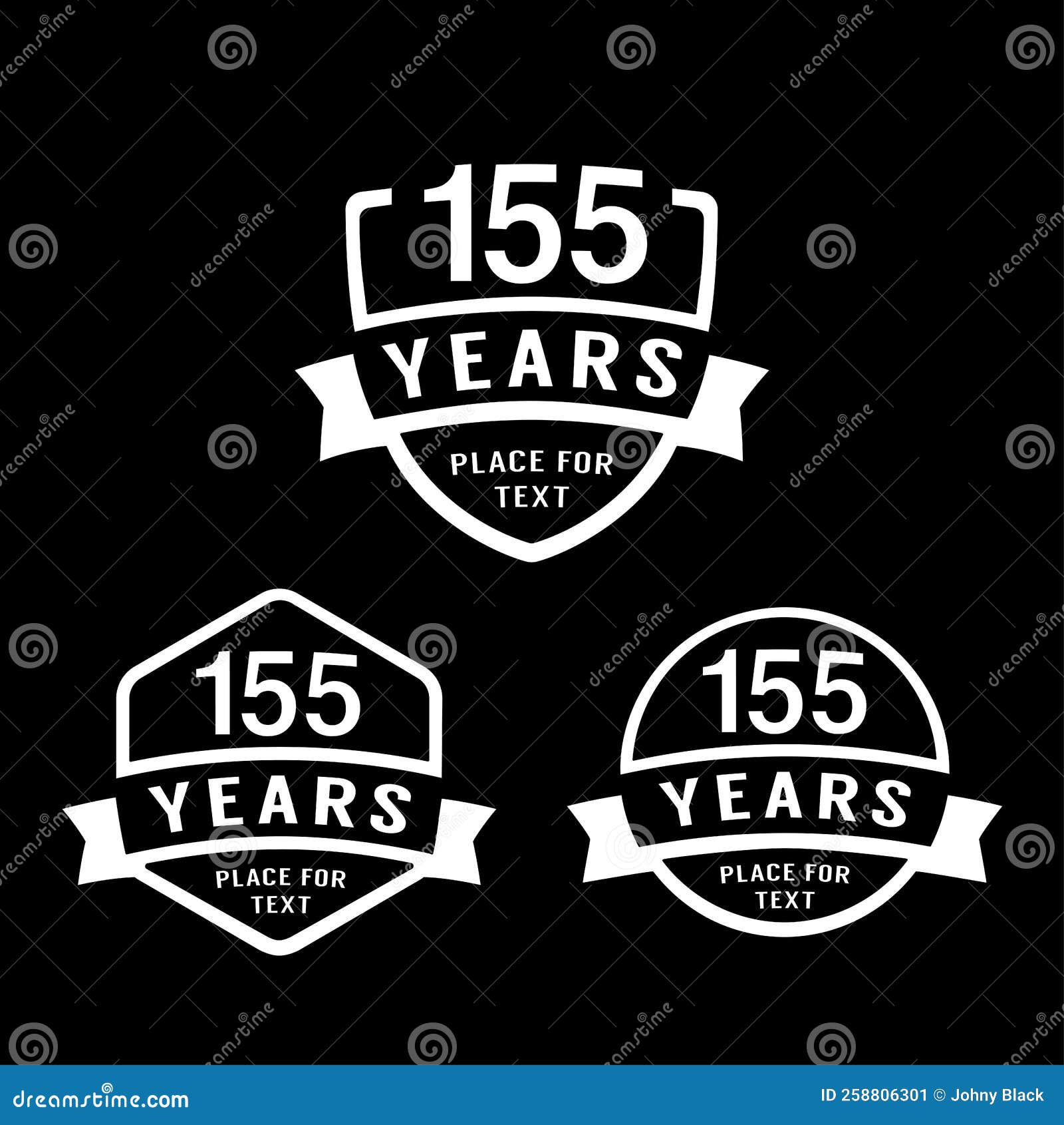 155 Years Anniversary Celebration Logotype. 155th Anniversary Logo ...