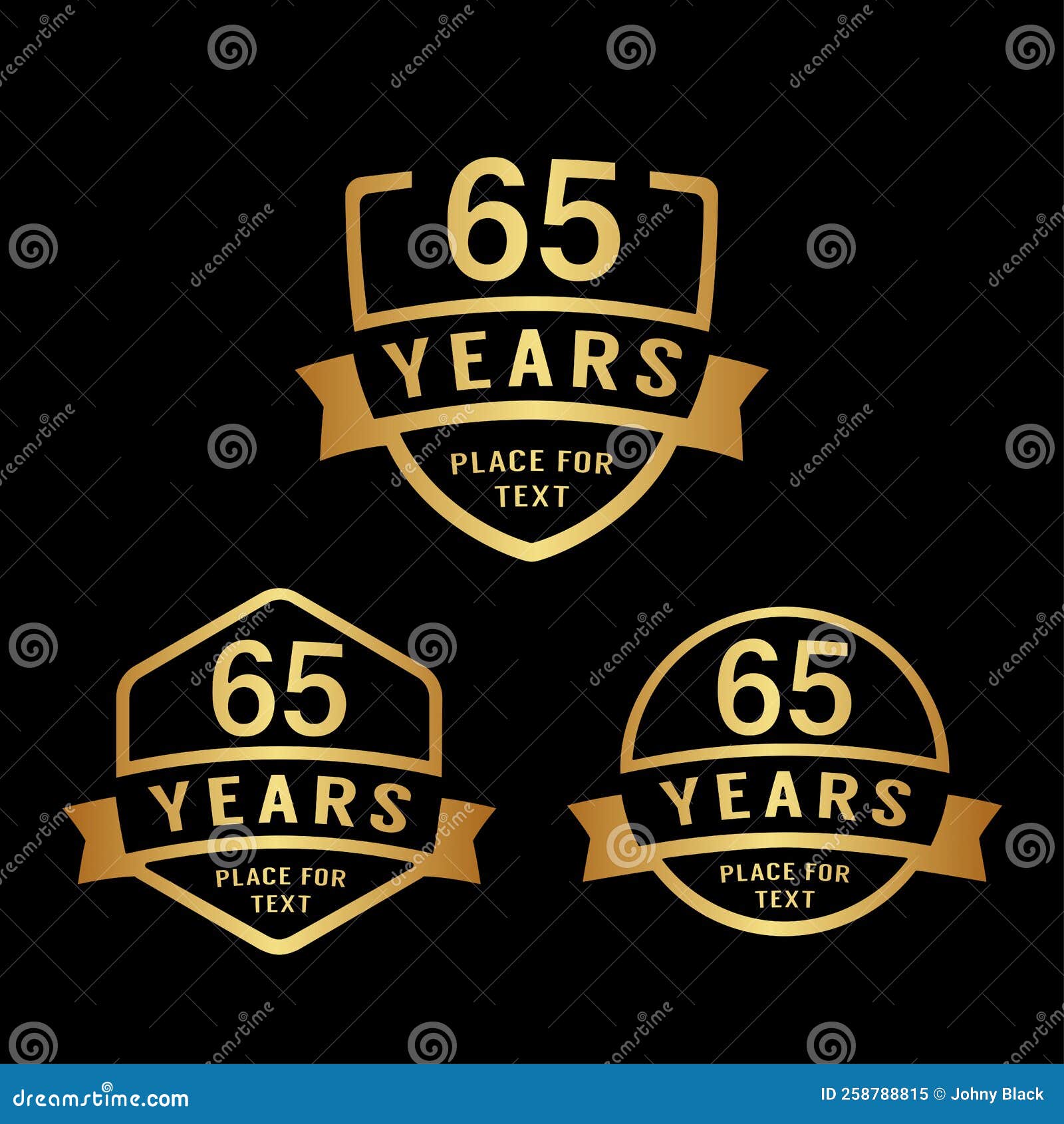 65 Years Anniversary Celebration Logotype. 65th Anniversary Logo ...