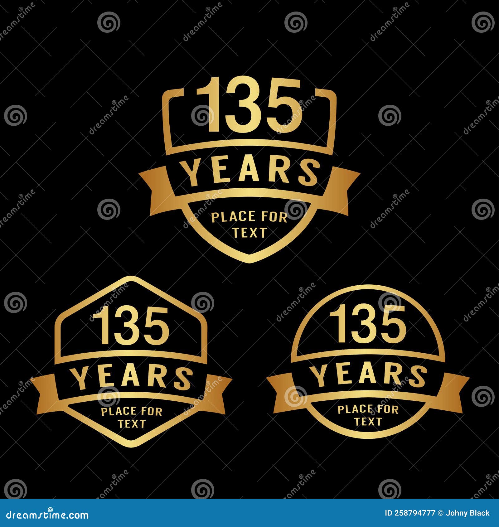 135 Years Anniversary Celebration Logotype. 135th Anniversary Logo ...