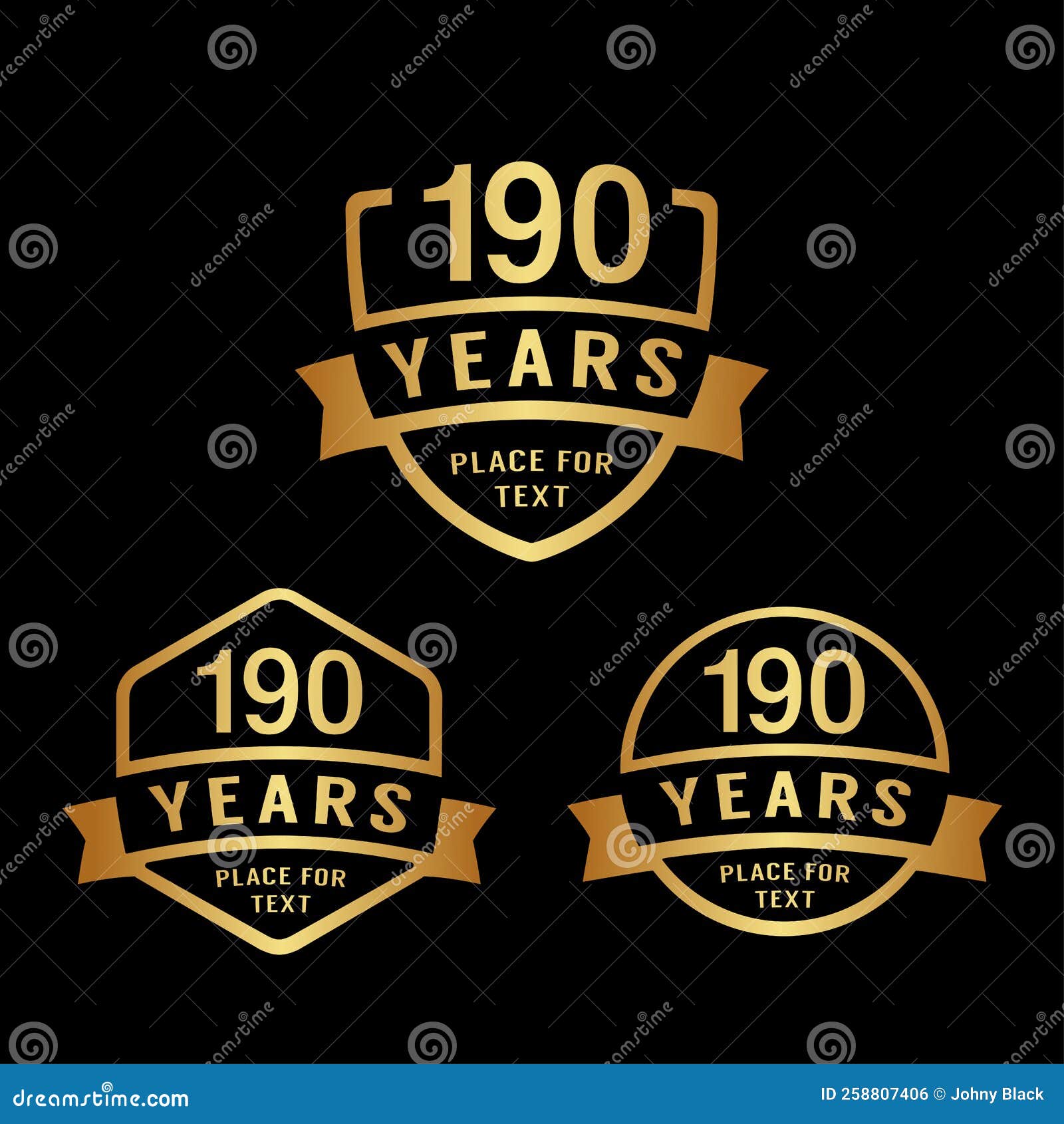 190 Years Anniversary Celebration Logotype. 190th Anniversary Logo ...