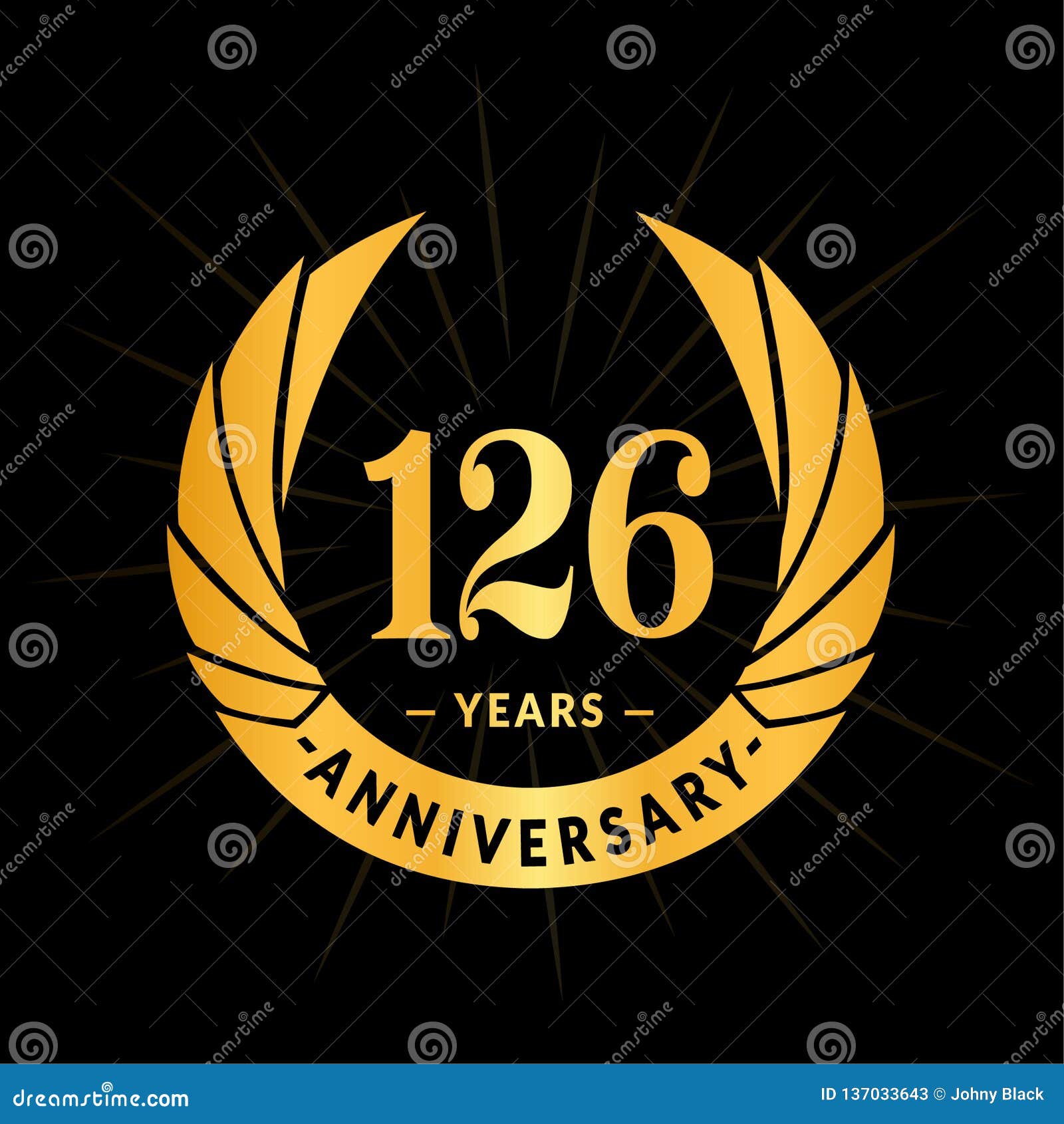 126years Anniversary Celebration. 126th Anniversary Logo Design ...