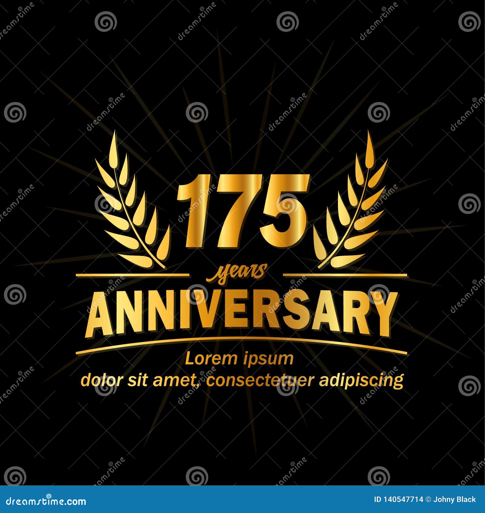 175th Anniversary Design Template. 175th Years Vector and Illustration ...