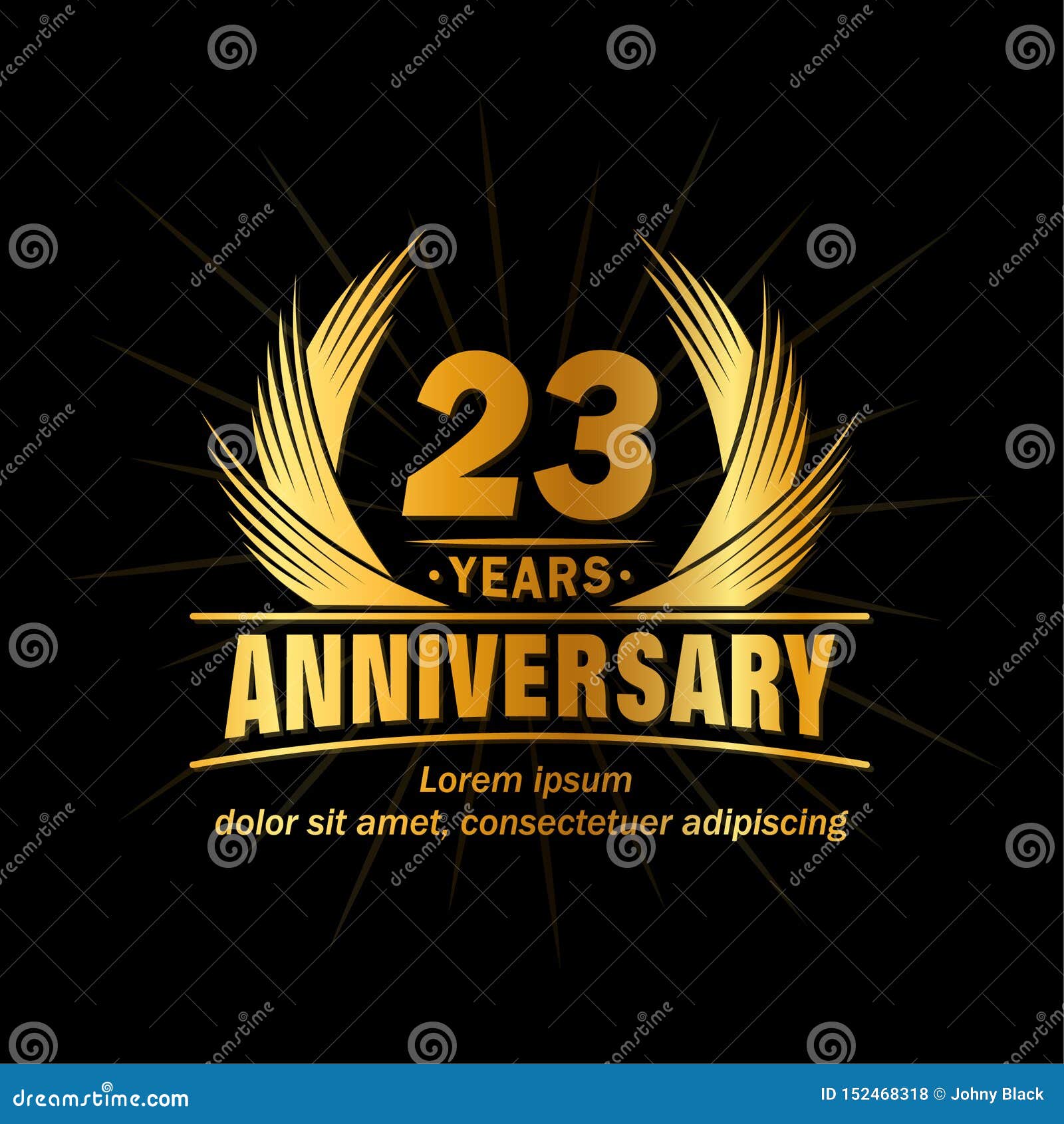 23 Years Anniversary. Elegant Anniversary Design. 23rd Years Logo ...