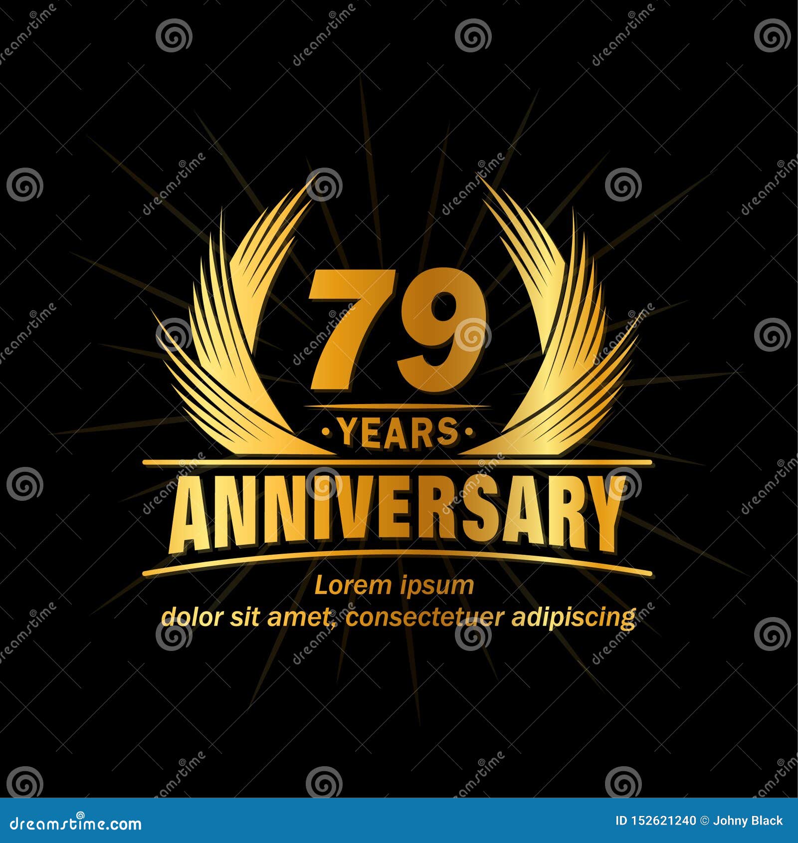79 Years Anniversary. Elegant Anniversary Design. 79th Years Logo ...