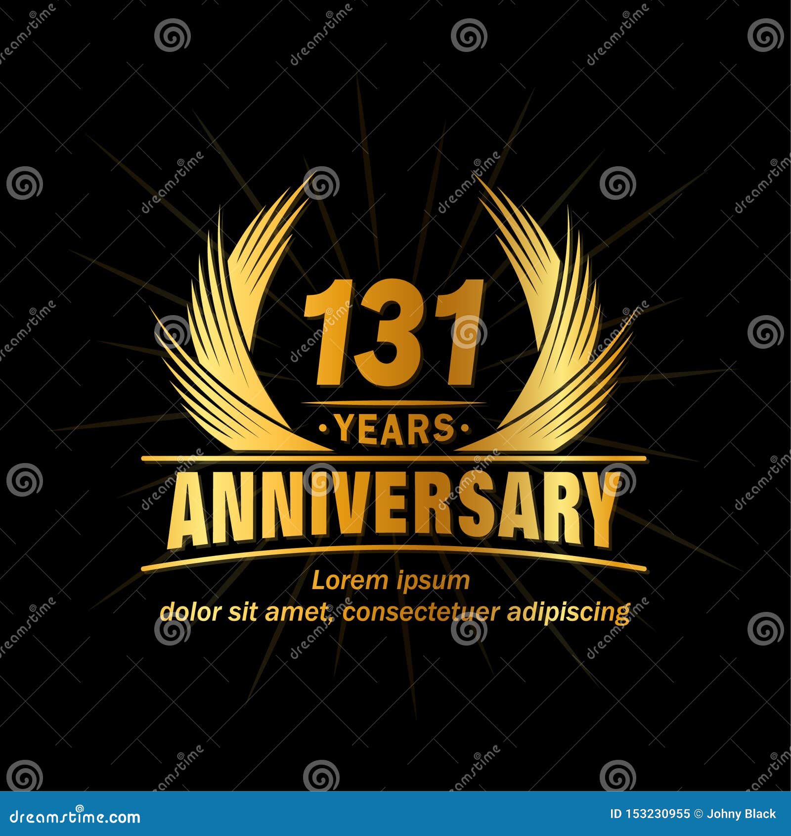 131 Years Anniversary. Elegant Anniversary Design. 131st Years Logo ...